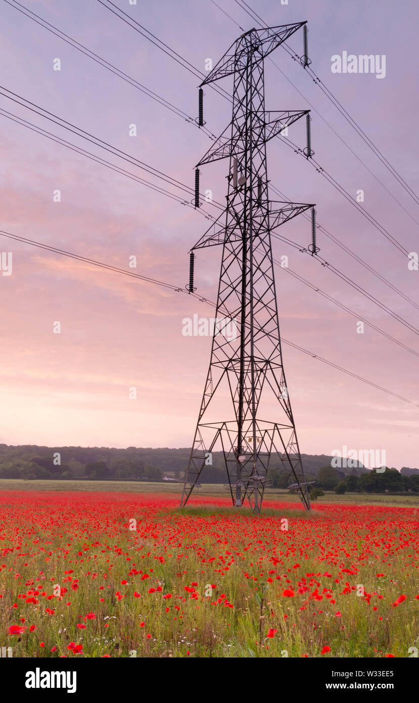 Red pylons hi-res stock photography and images - Alamy