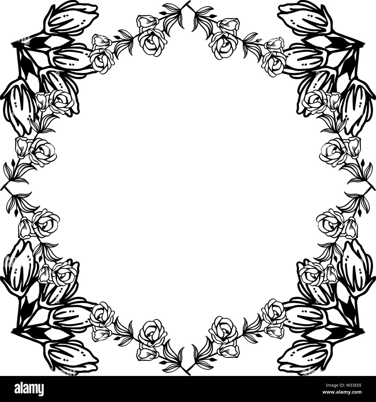 Feature and wallpaper for greeting card, black flower. Vector ...