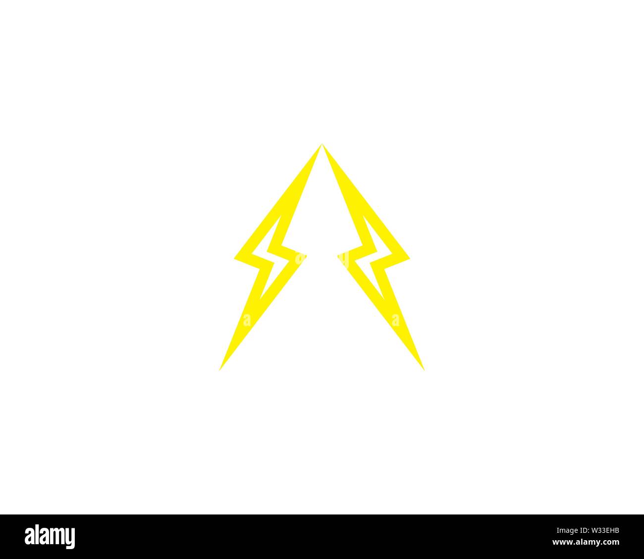 A Letter Lightning Logo Template vector icon illustration design Stock ...