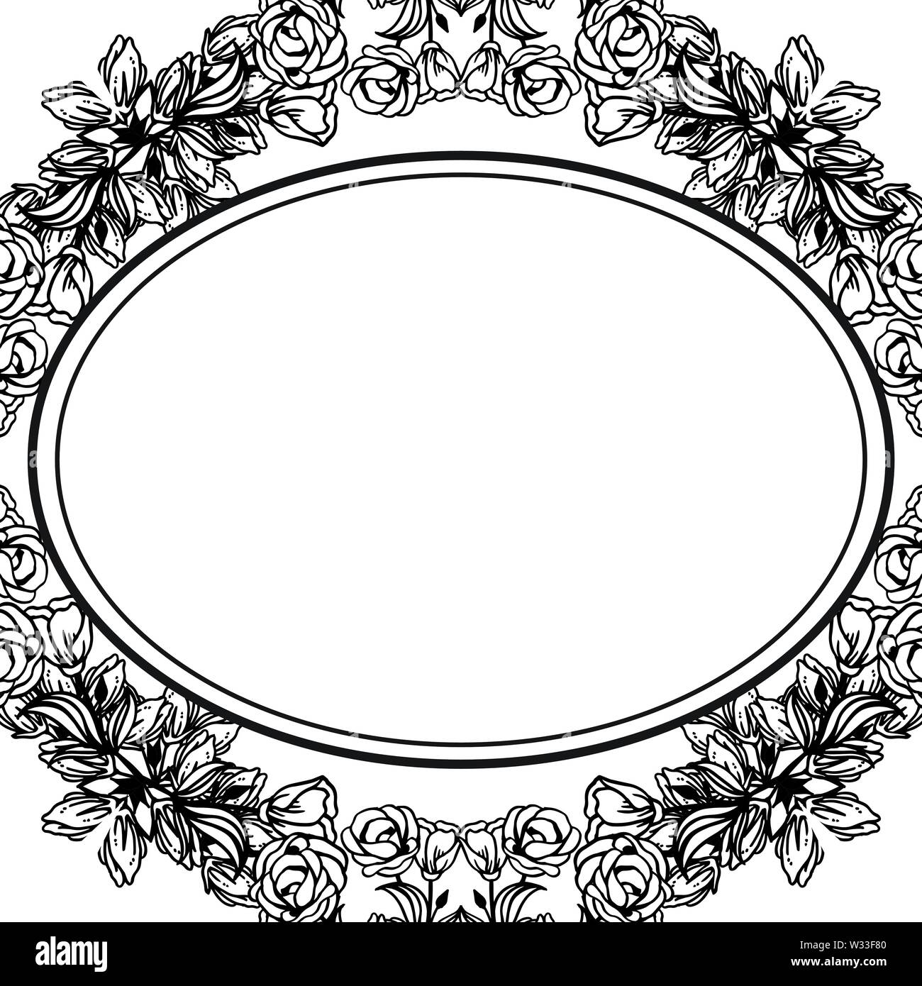 Birthday cards with design modern, various drawing flowers. Vector ...