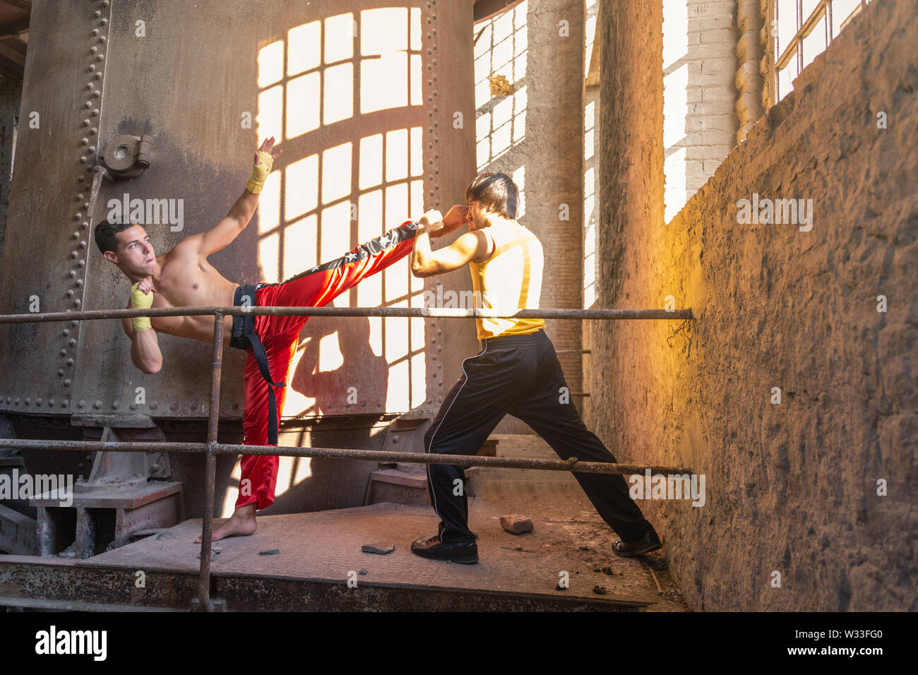 Close contact training fight hi-res stock photography and images - Alamy