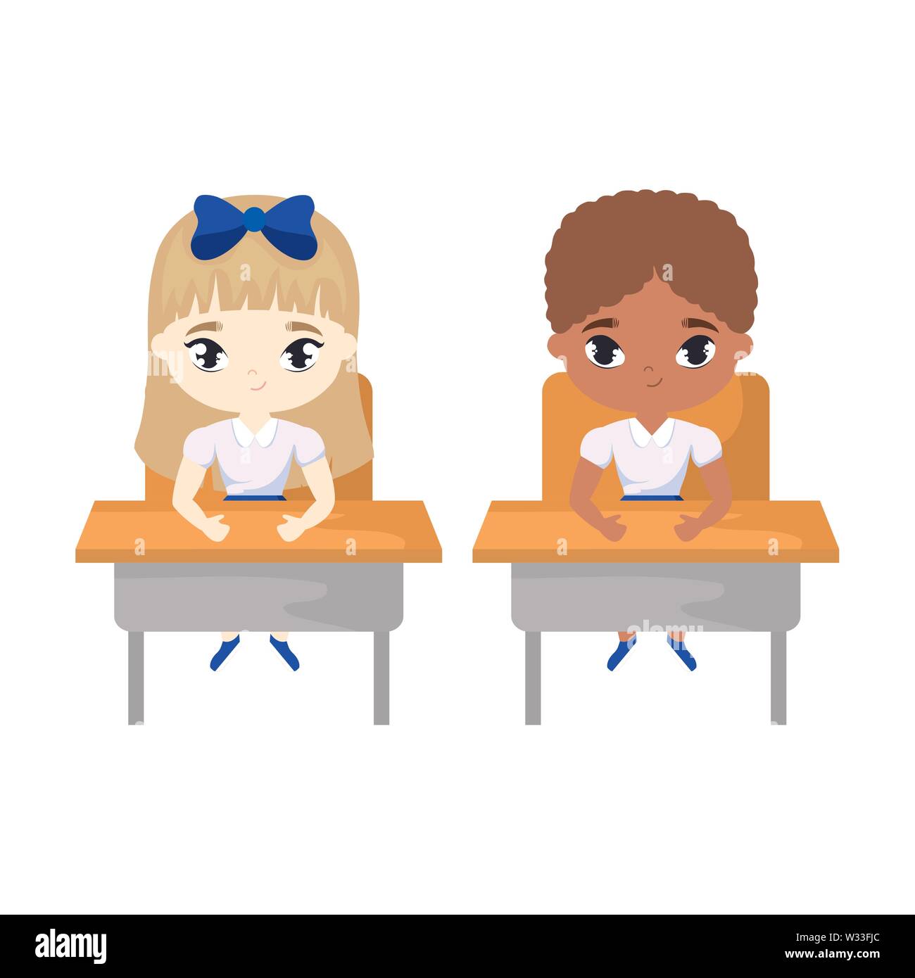 African school kid in uniform Stock Vector Images - Alamy