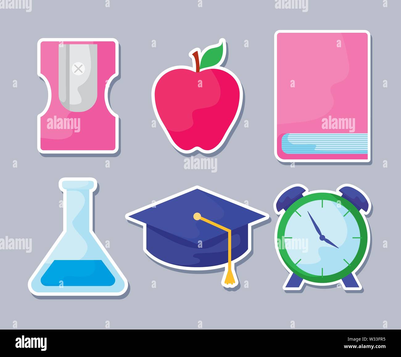 sharpener with set supplies school vector illustration design Stock ...