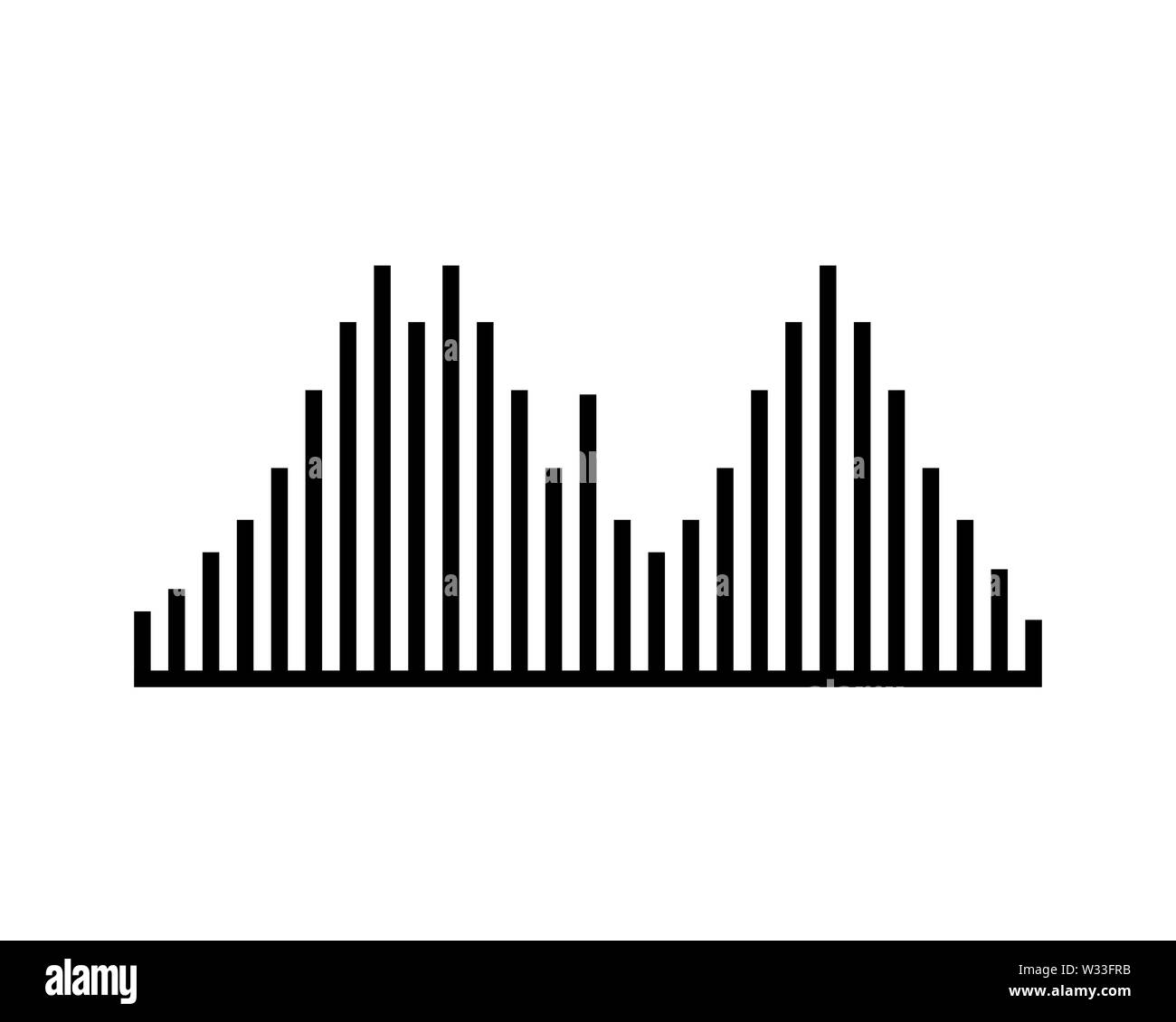 Sound waves vector illustration design template Stock Photo - Alamy