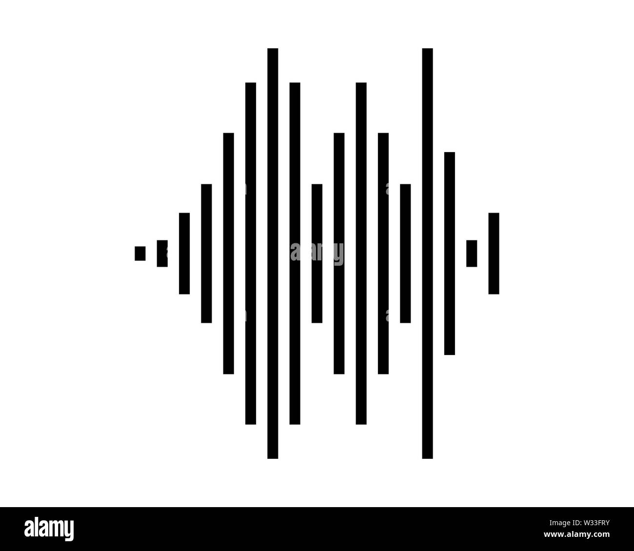 Sound waves vector illustration design template Stock Photo - Alamy