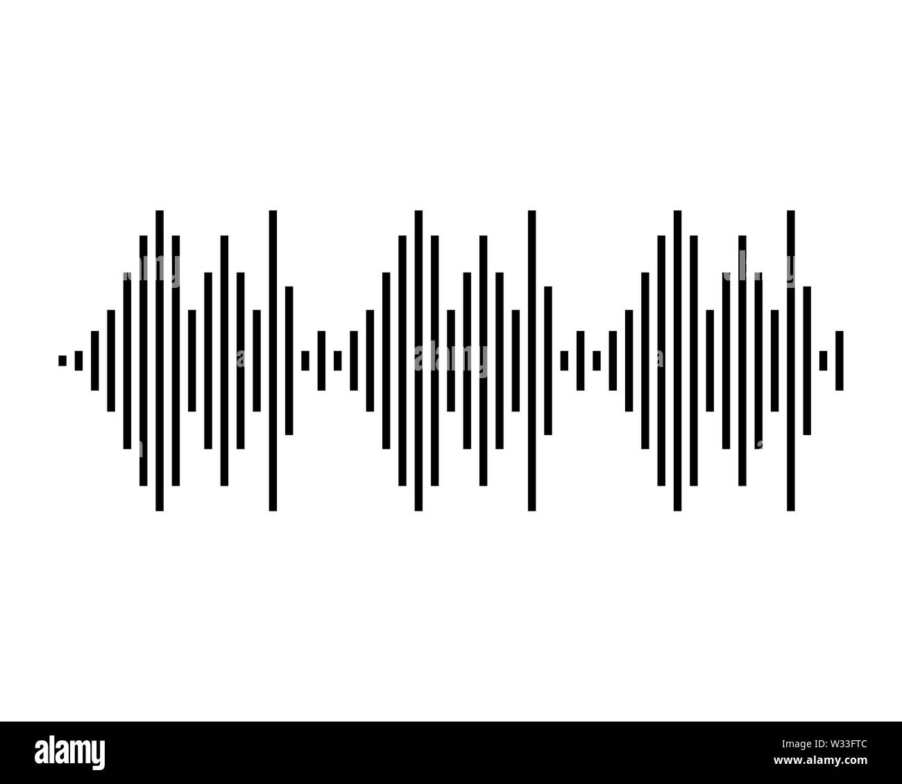Sound waves vector illustration design template Stock Photo - Alamy