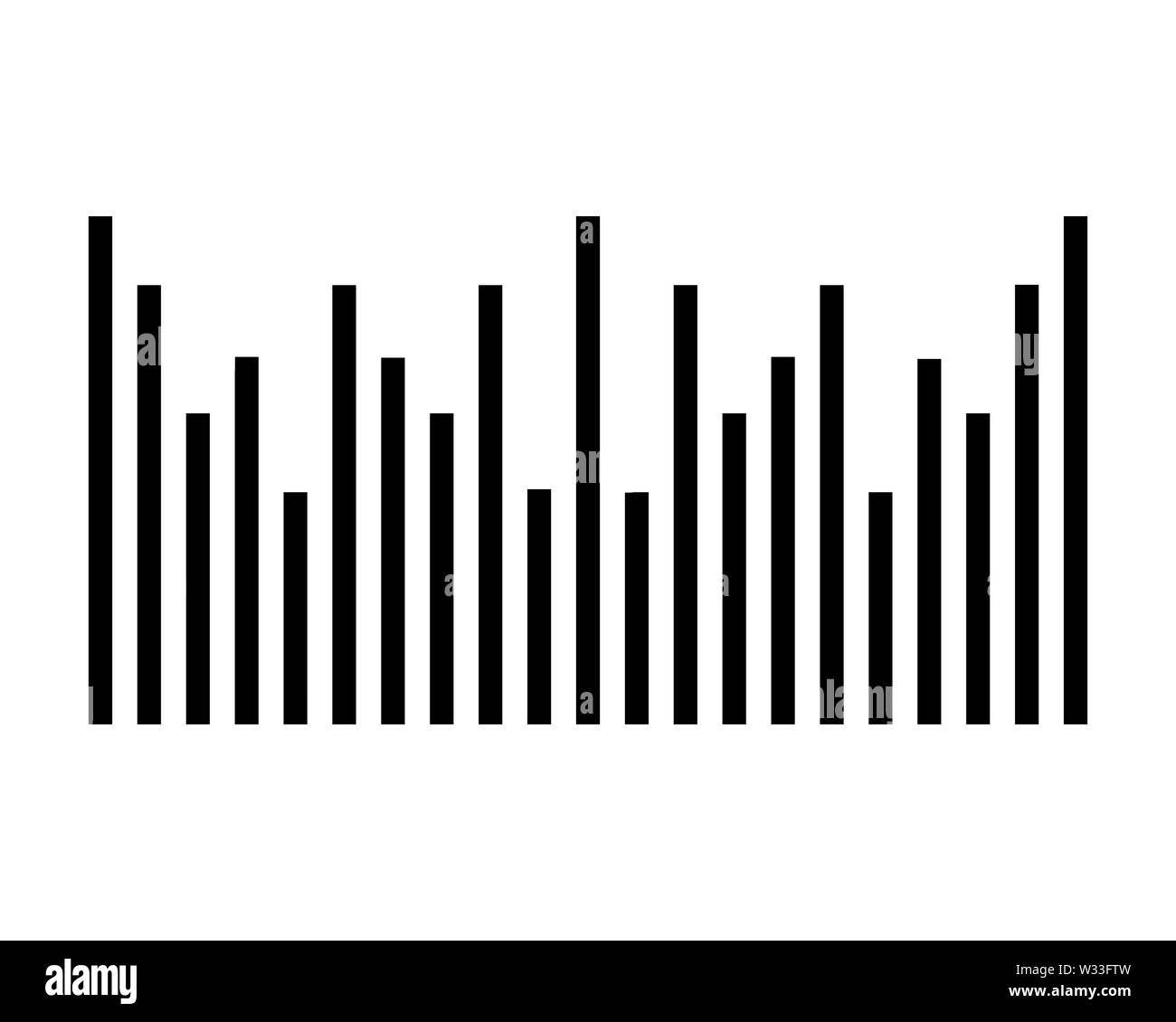 Sound waves vector illustration design template Stock Photo - Alamy