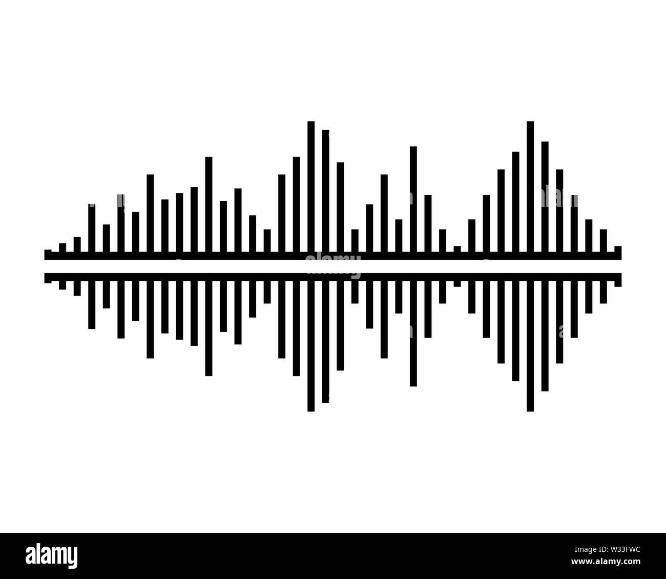 Sound waves vector illustration design template Stock Photo - Alamy