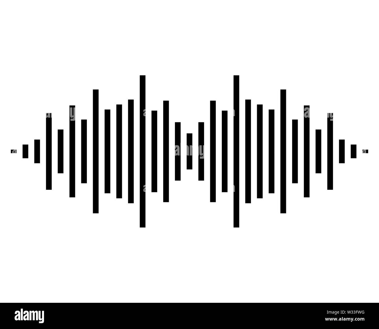 Sound waves vector illustration design template Stock Photo - Alamy