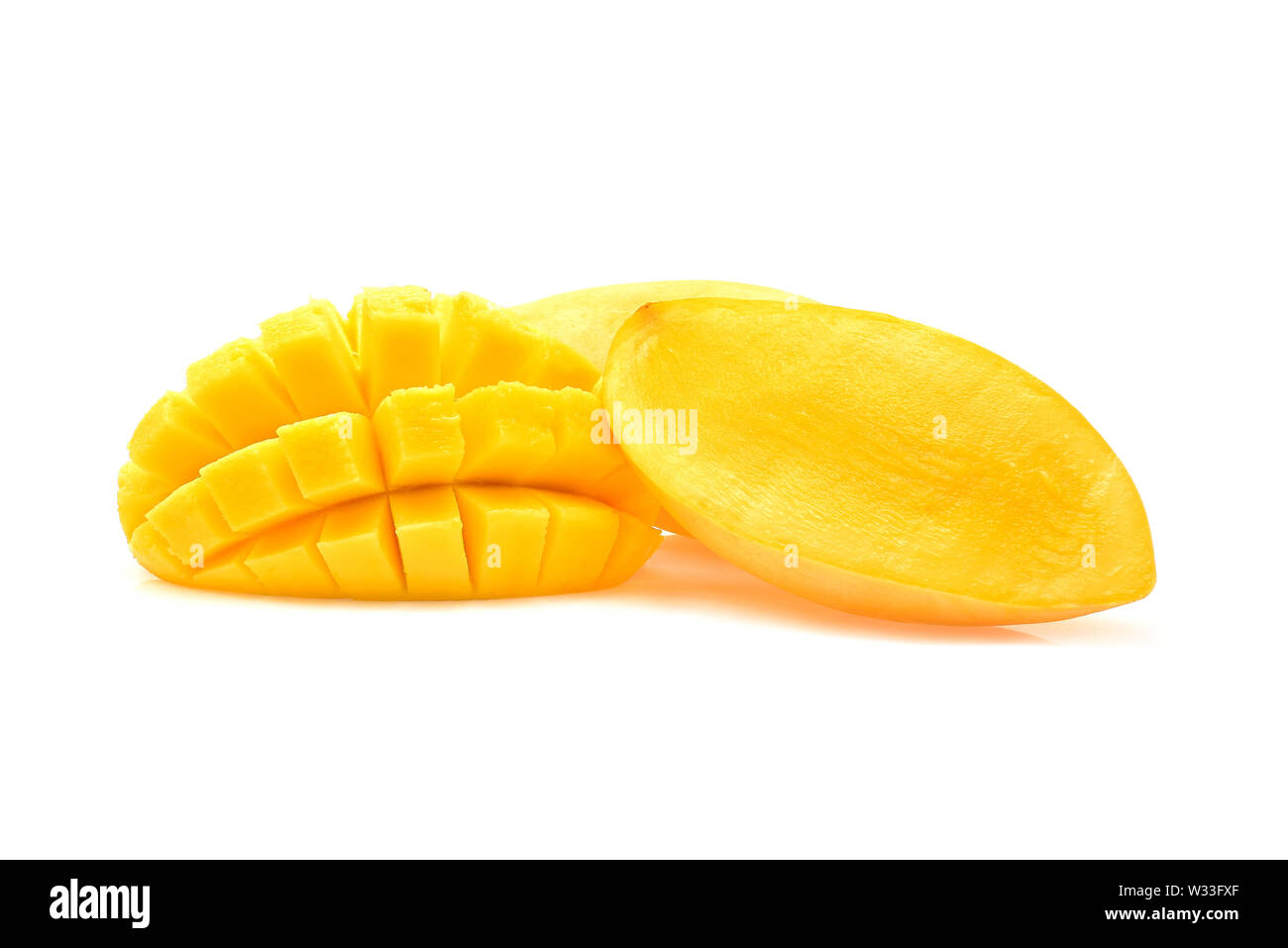 mango slice isolated on white background Stock Photo - Alamy
