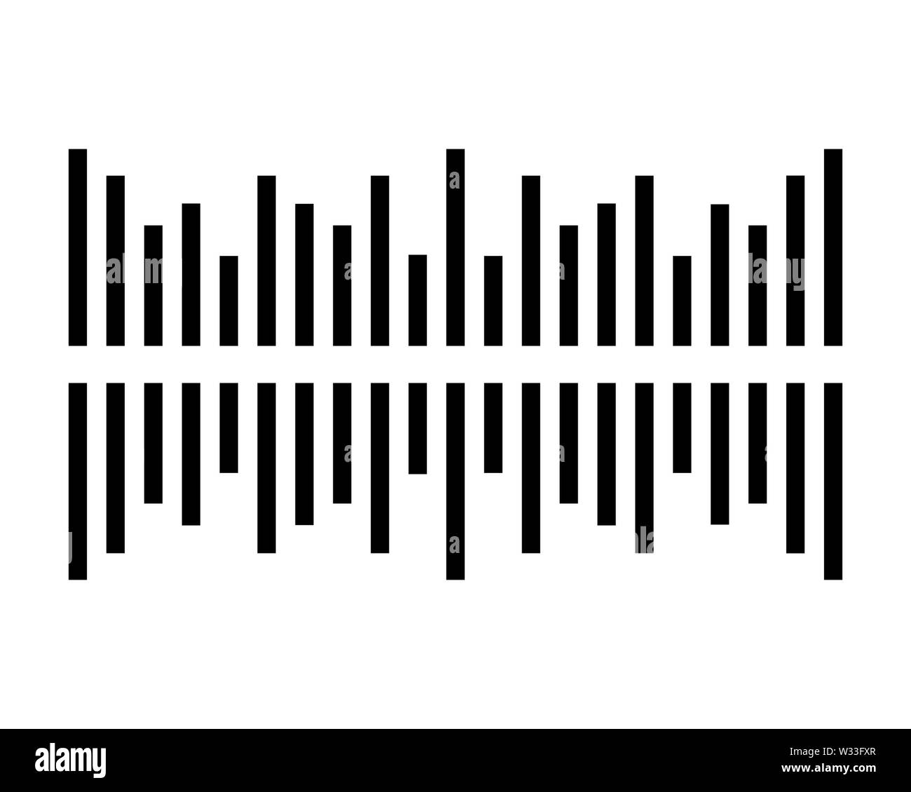 Sound waves vector illustration design template Stock Photo - Alamy