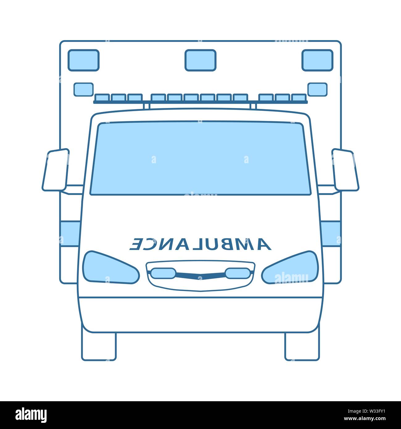 Ambulance front view Cut Out Stock Images & Pictures - Alamy