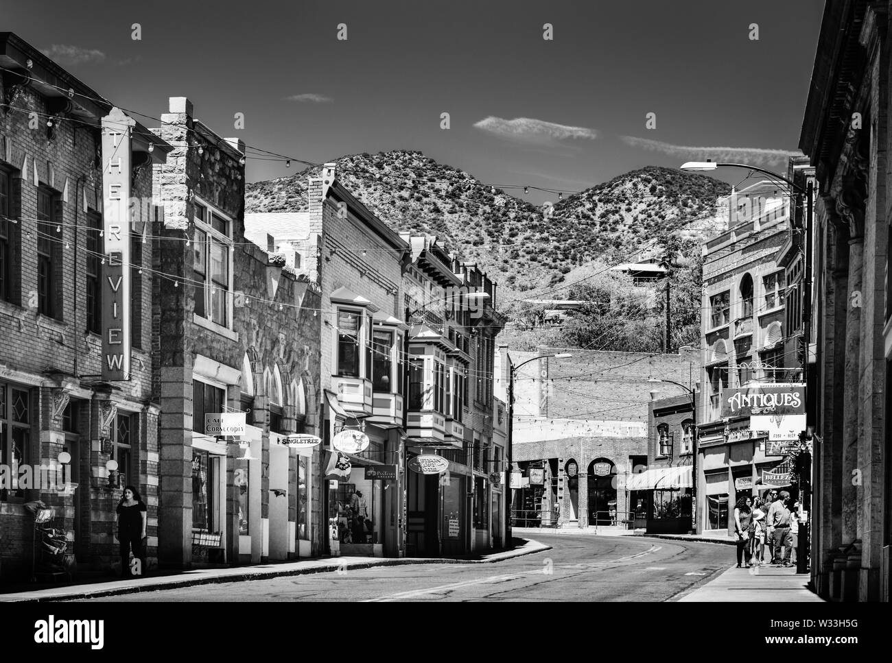 Old Small Town Black And White