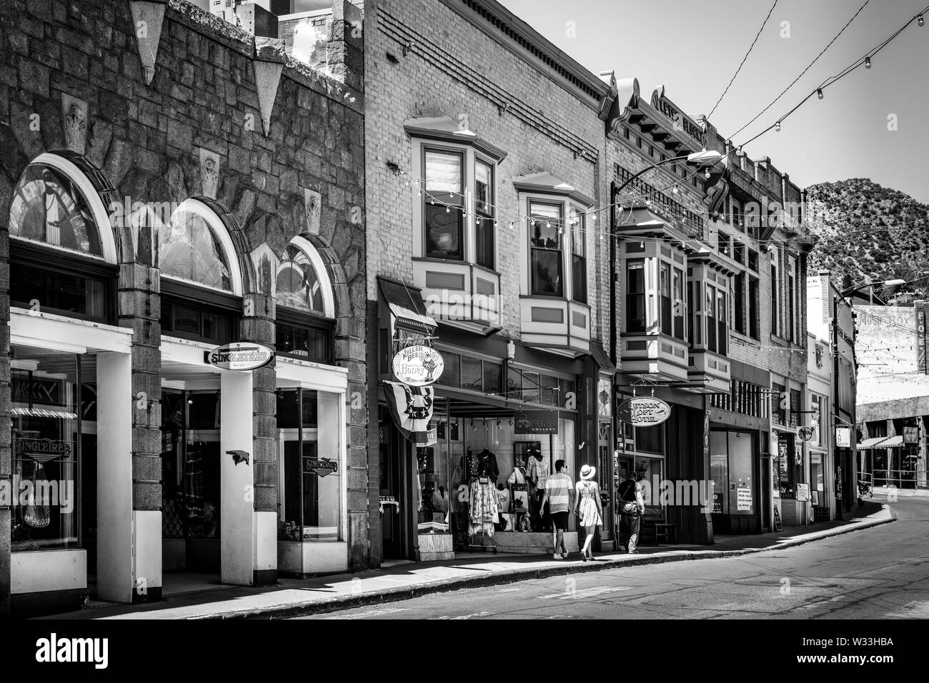 Old Small Town Black And White