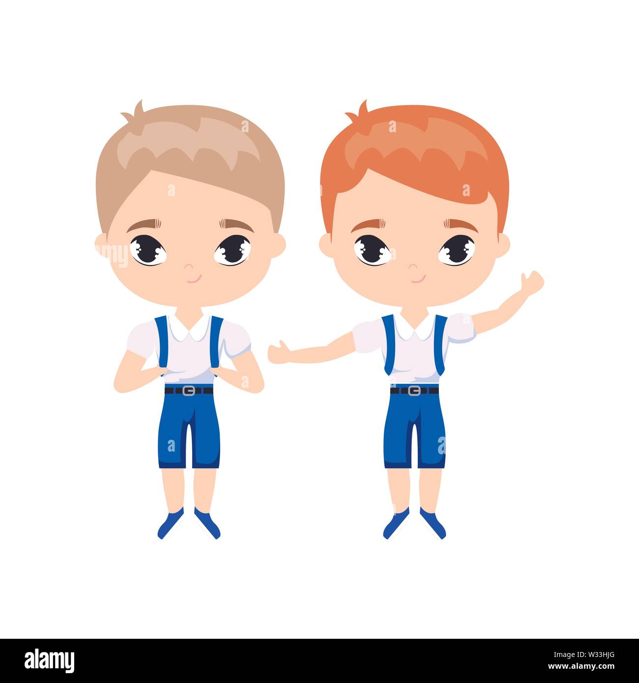 cute little students avatar character vector illustration design Stock ...