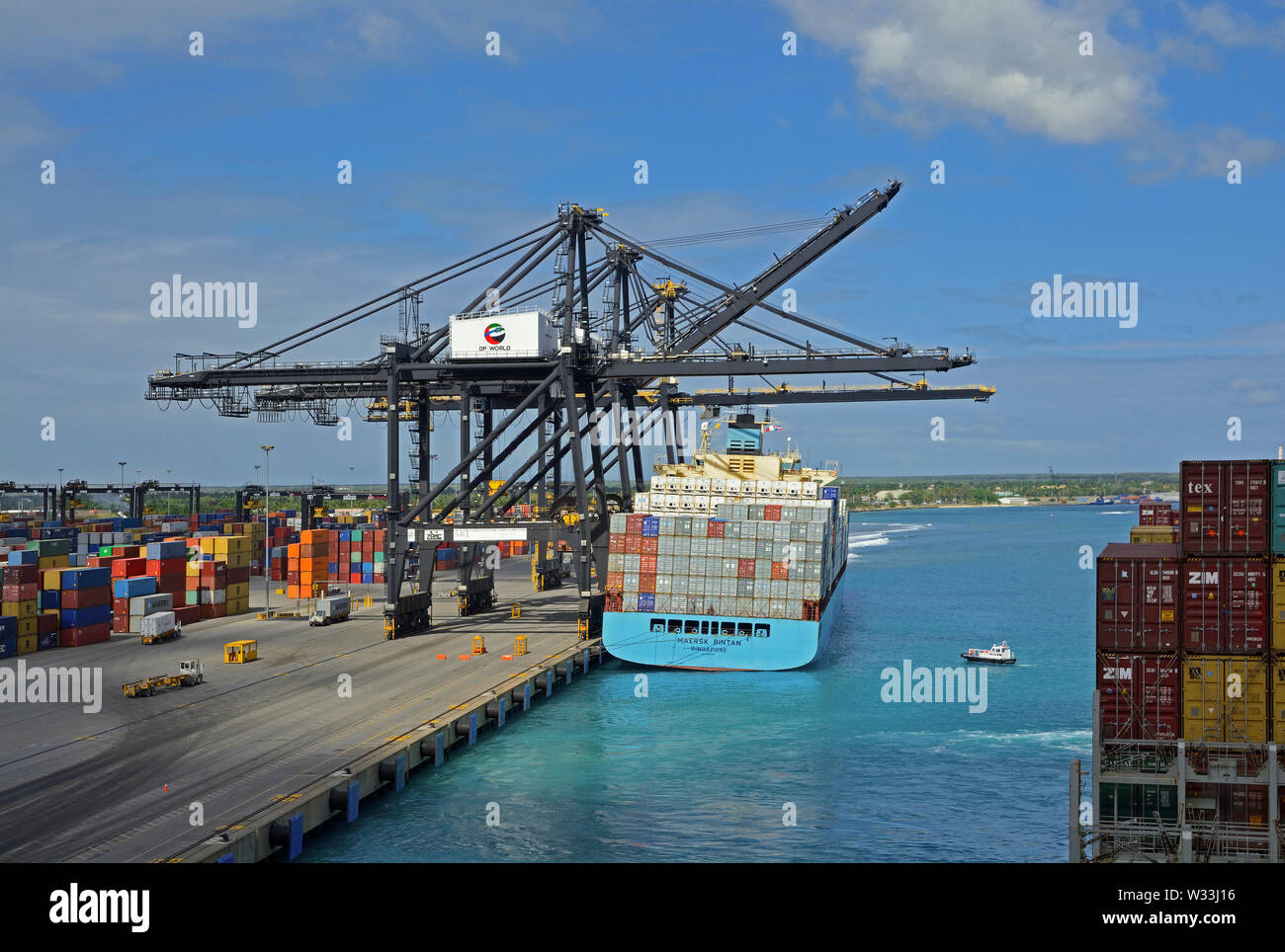 caucedo, dominican republic - january 08, 2014: view from a departing ...
