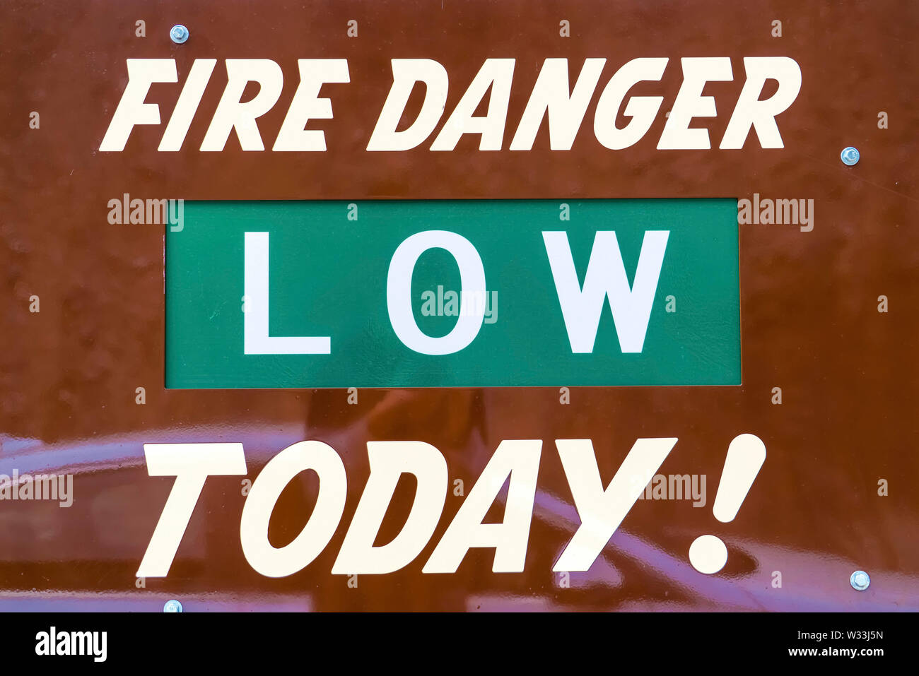 Fire danger rating sign hi-res stock photography and images - Alamy