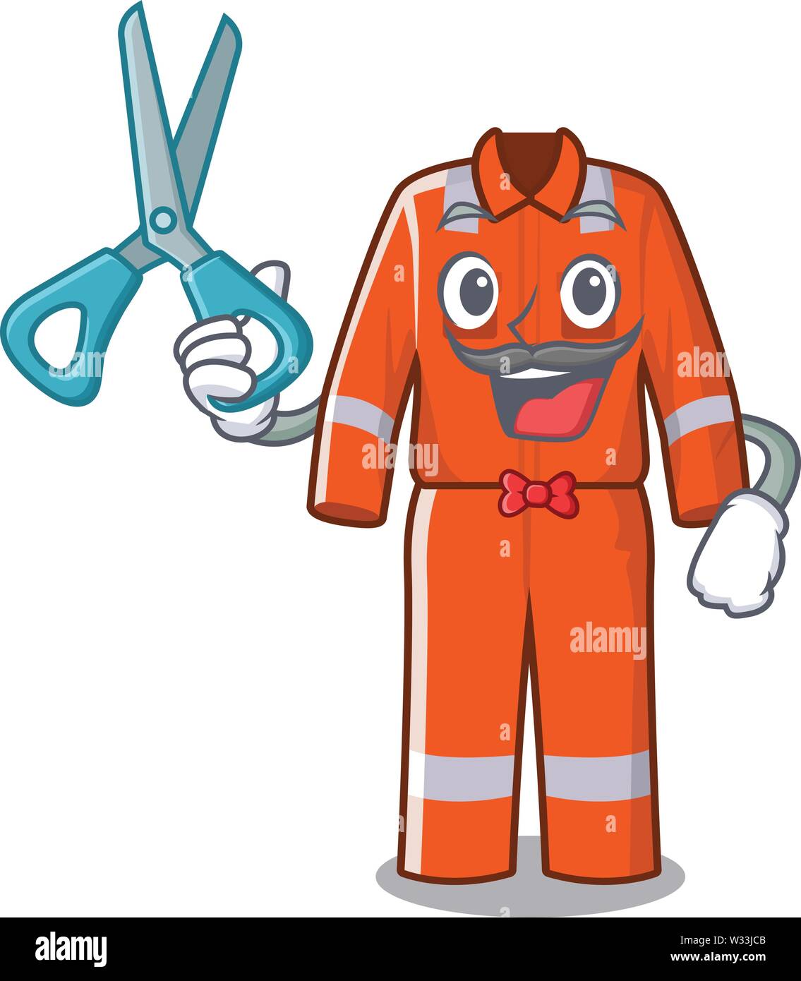 Barber working overalls in the cartoon shape Stock Vector Image & Art ...