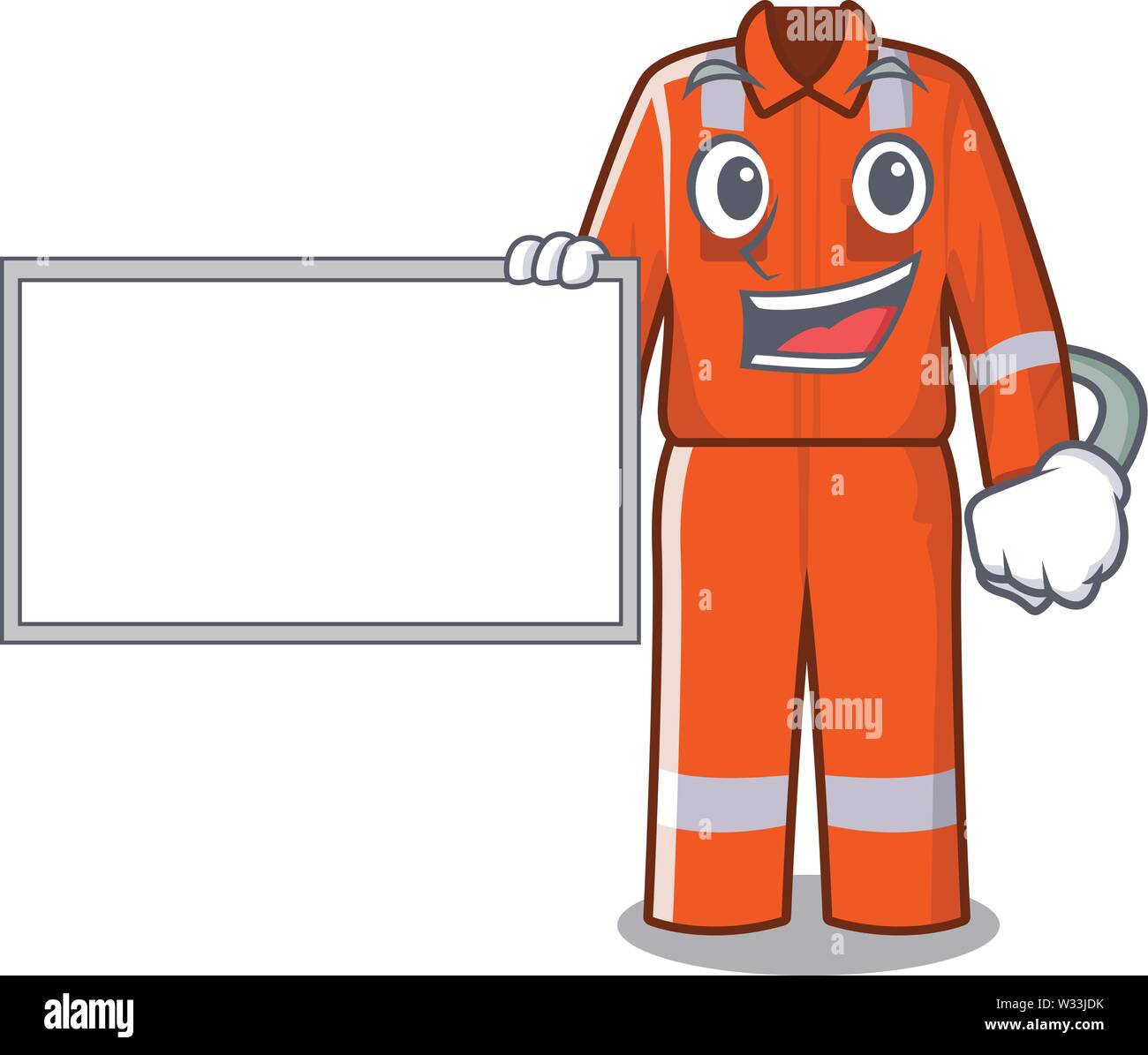 With board working overalls in the cartoon shape Stock Vector Image ...