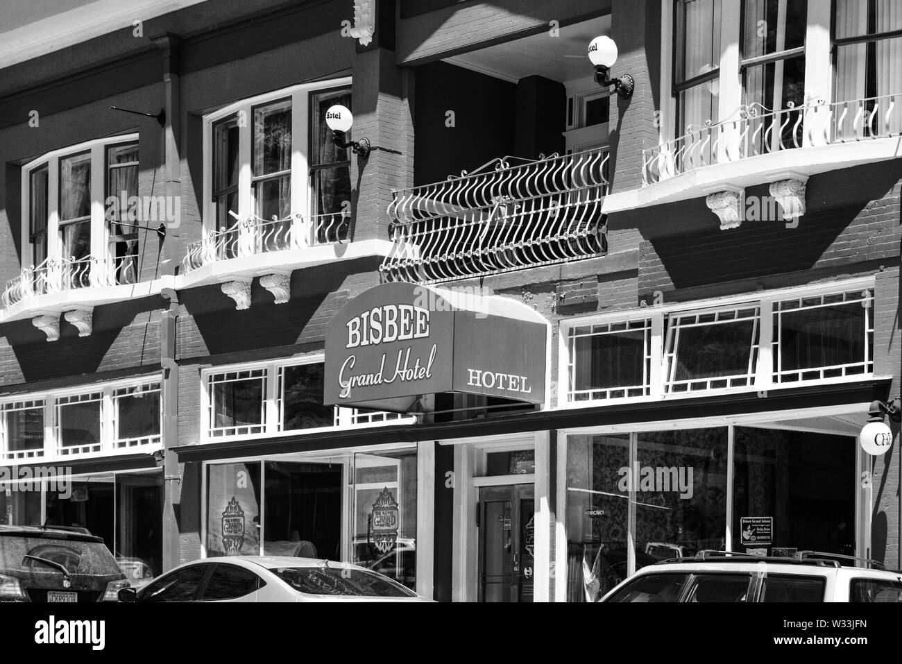 Colorful and Quaint, Old West style, historic Bisbee Grand Hotel ...