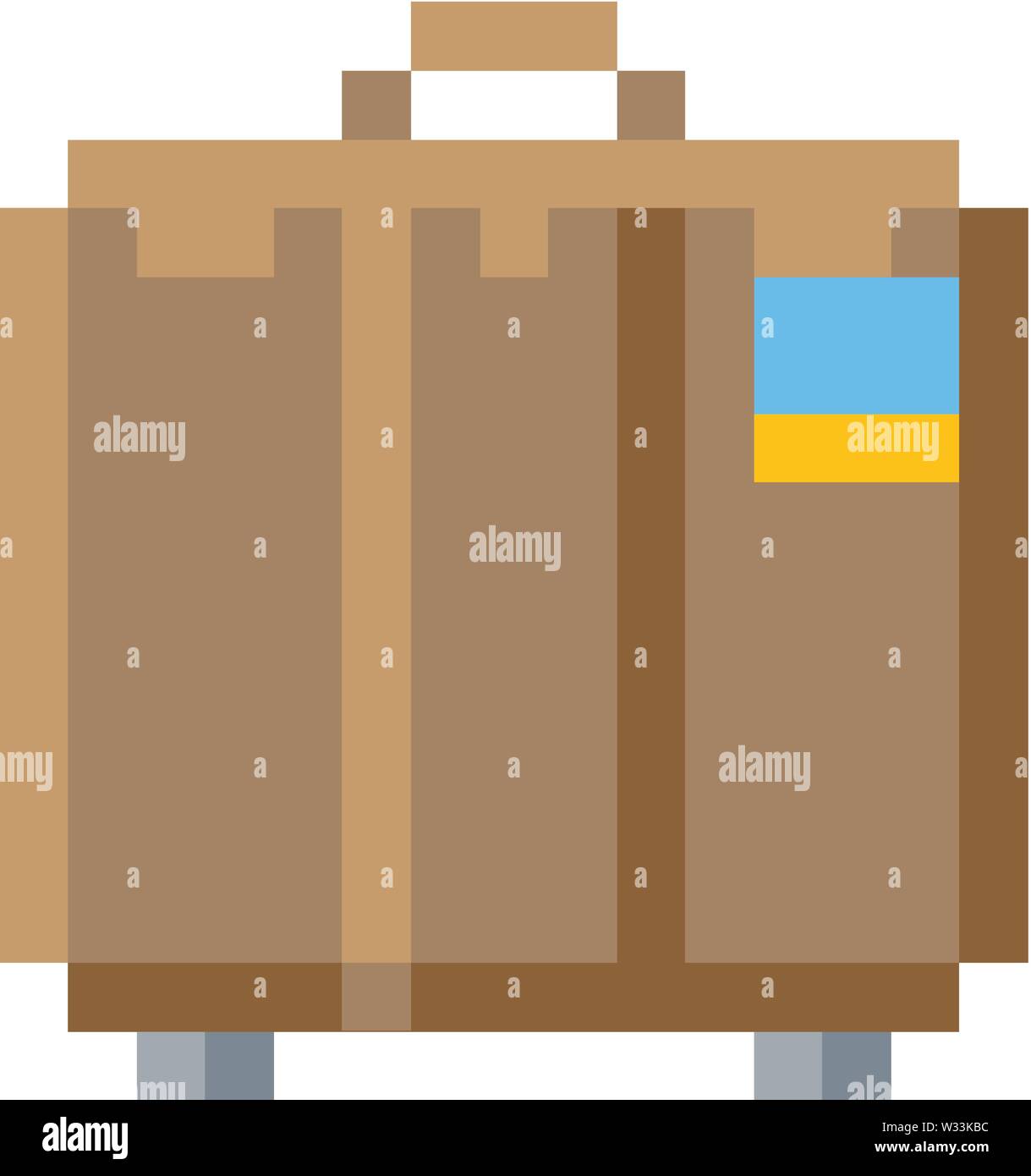 Suitcase Brief Case Pixel 8 Bit Game Art Icon Stock Vector Image & Art ...