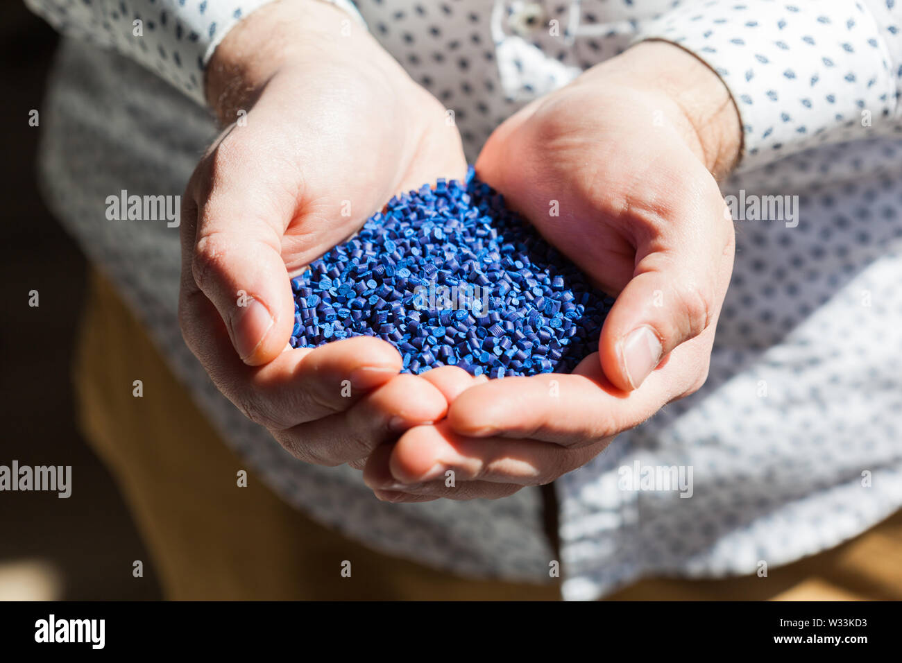 blue synthetic material for plastic industry Stock Photo - Alamy