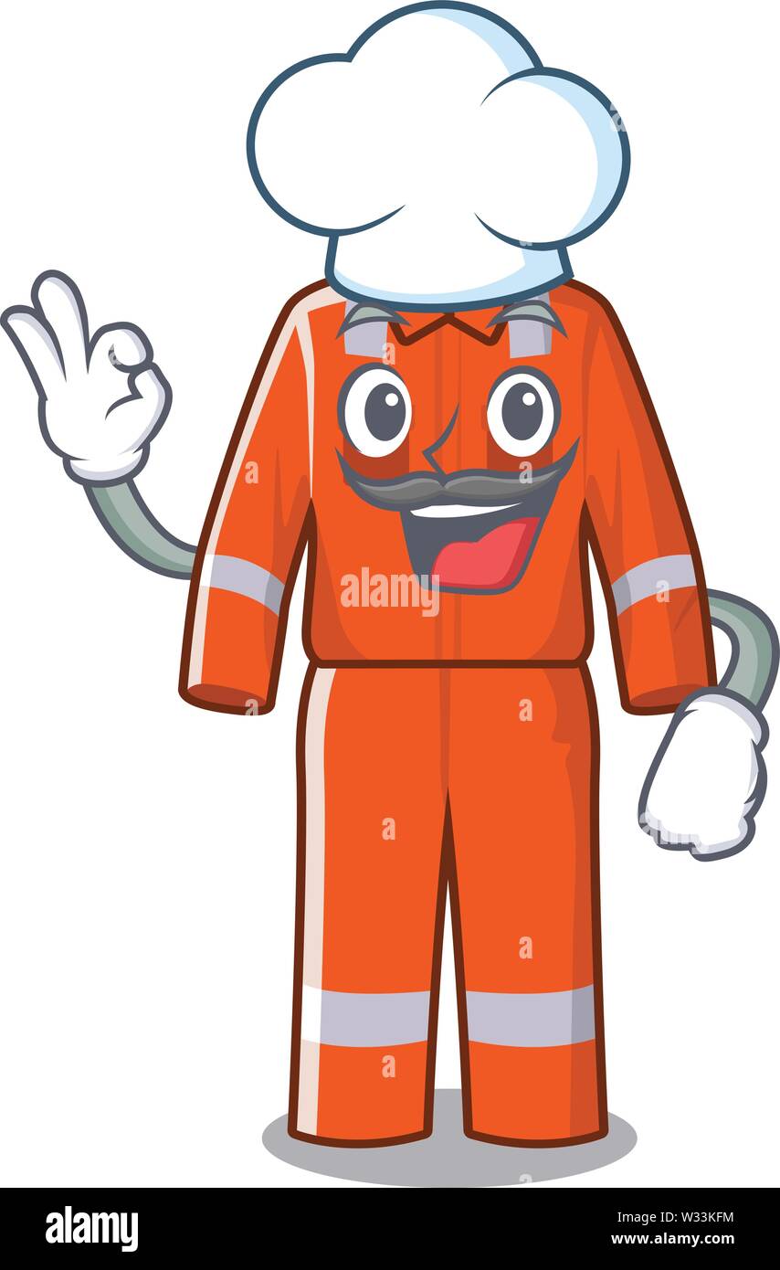 Chef working overalls isolated in the mascot Stock Vector Image & Art ...