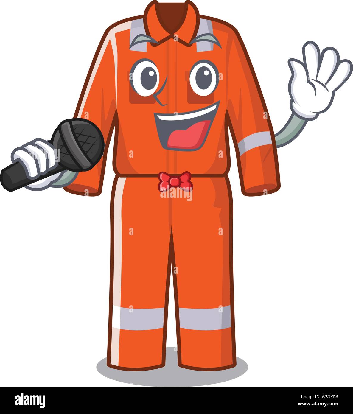 Singing work overalls placed in cartoon lockers Stock Vector Image ...
