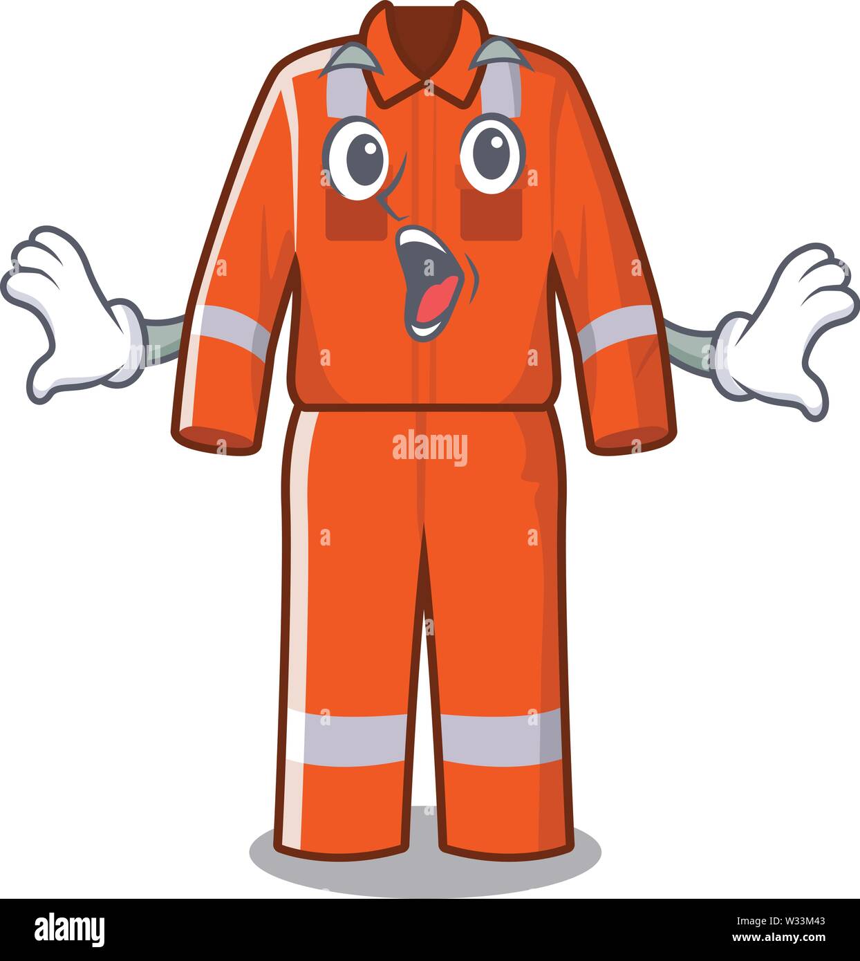 Surprised work overalls placed in cartoon lockers Stock Vector Image ...