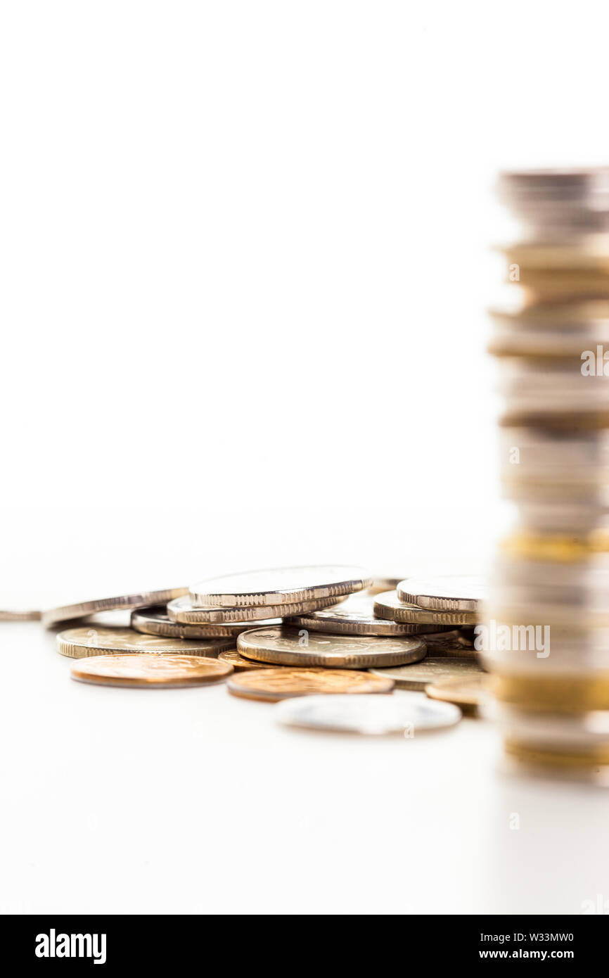 Coins isolated on white background Stock Photo - Alamy
