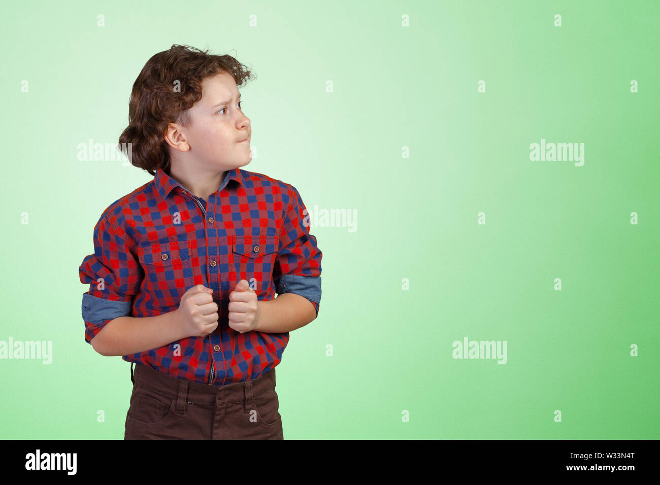 Portrait of an Angry Child Stock Photo - Alamy