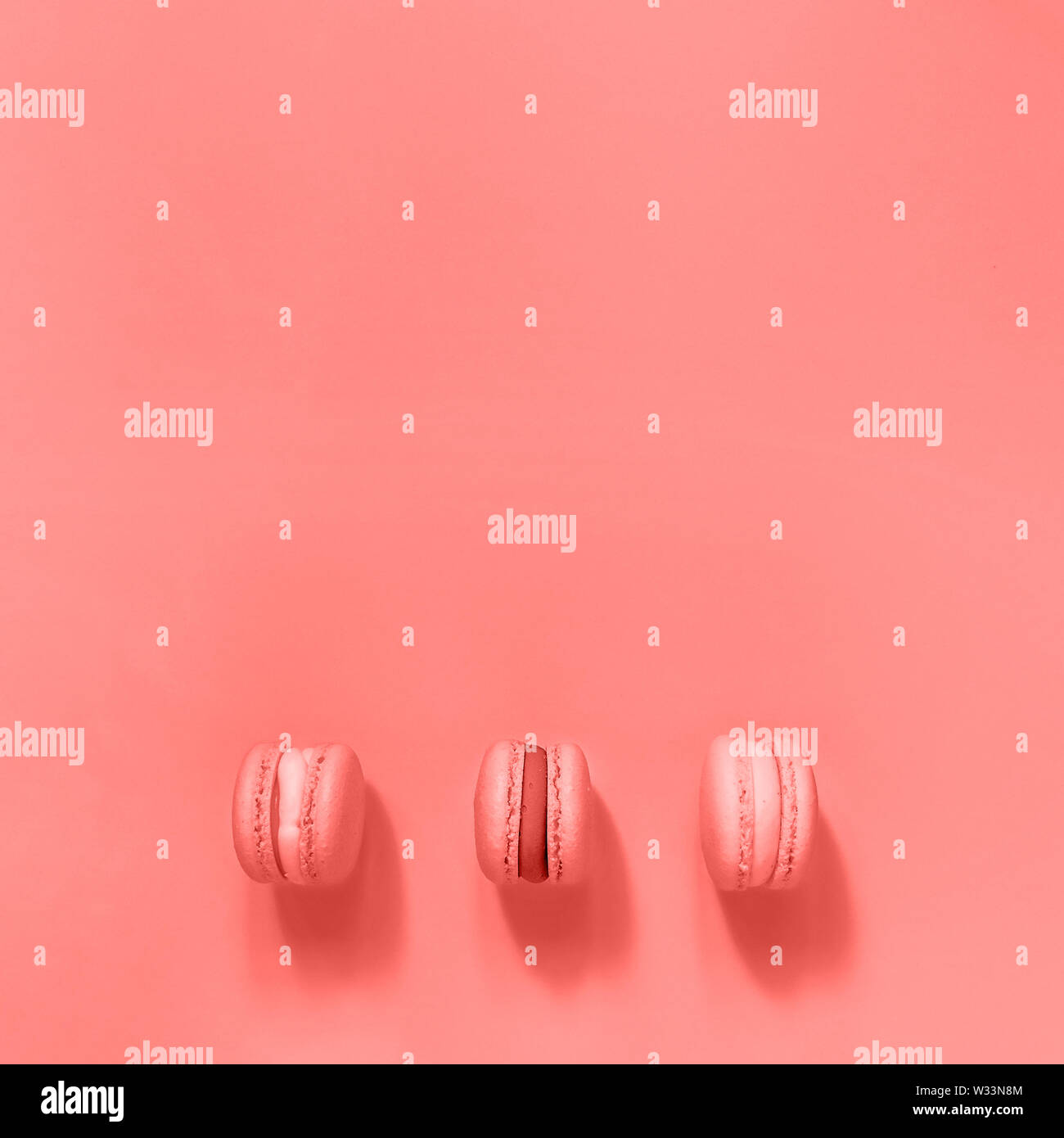 Macaroons lying on its side. A place for your advertising Stock Photo ...