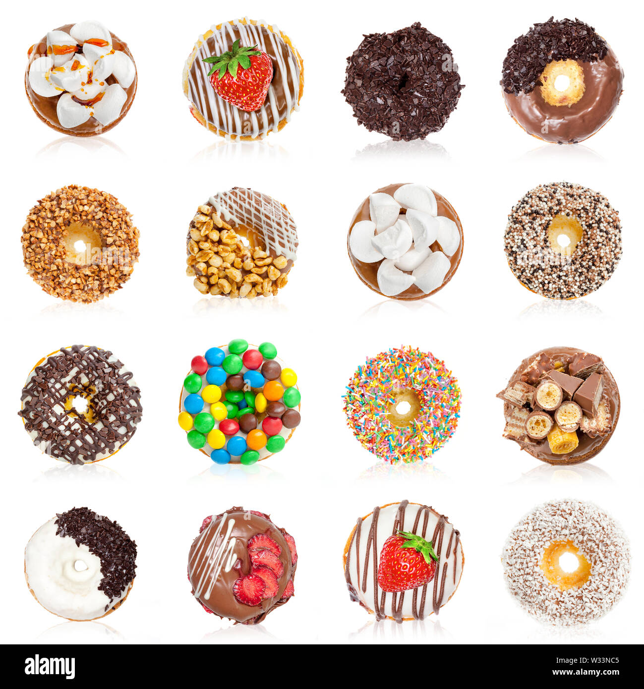 Collage tasty donuts hi-res stock photography and images - Alamy