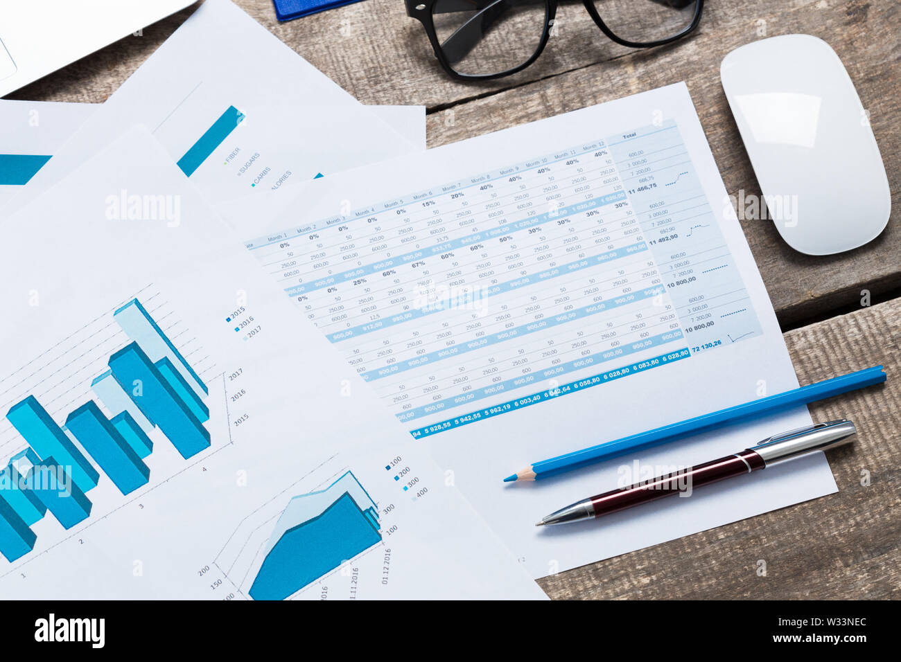 financial graph and chart Stock Photo - Alamy