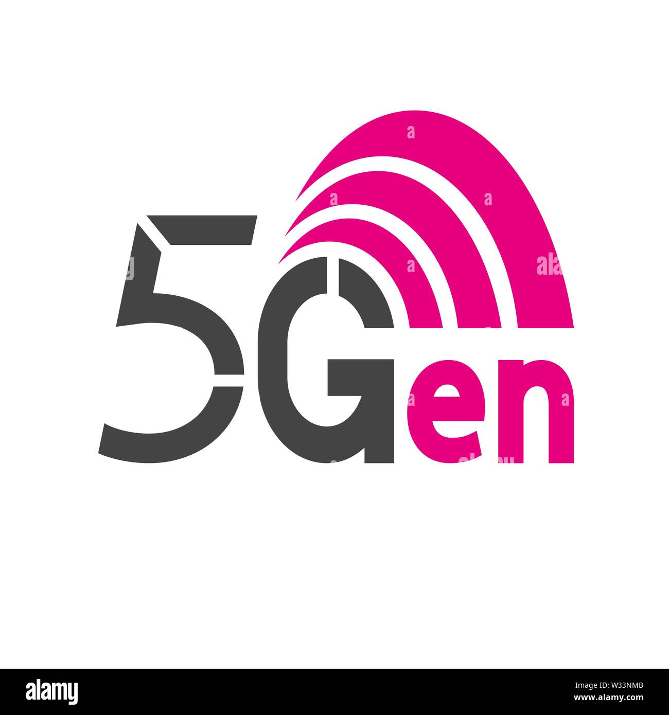 5G network logo. Logo network 5G connection. Wireless network 5th ...