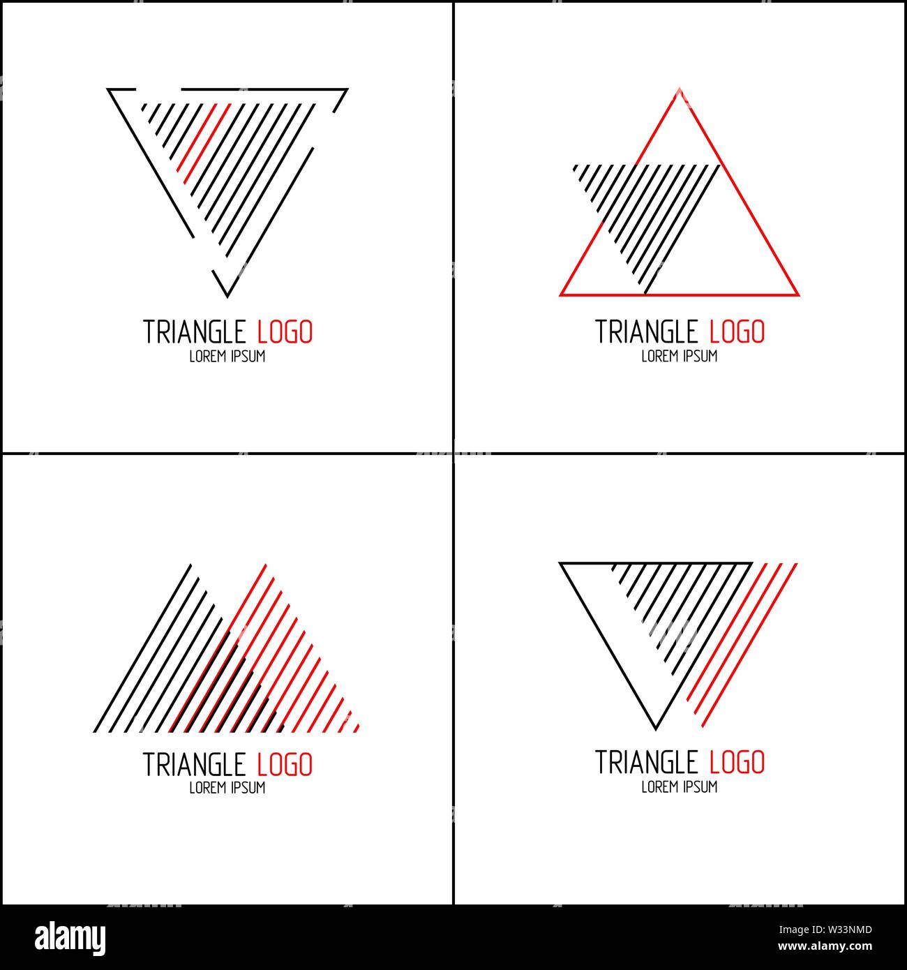 Set minimalistic trendy logos. Stylish vector line icon emblems for ...
