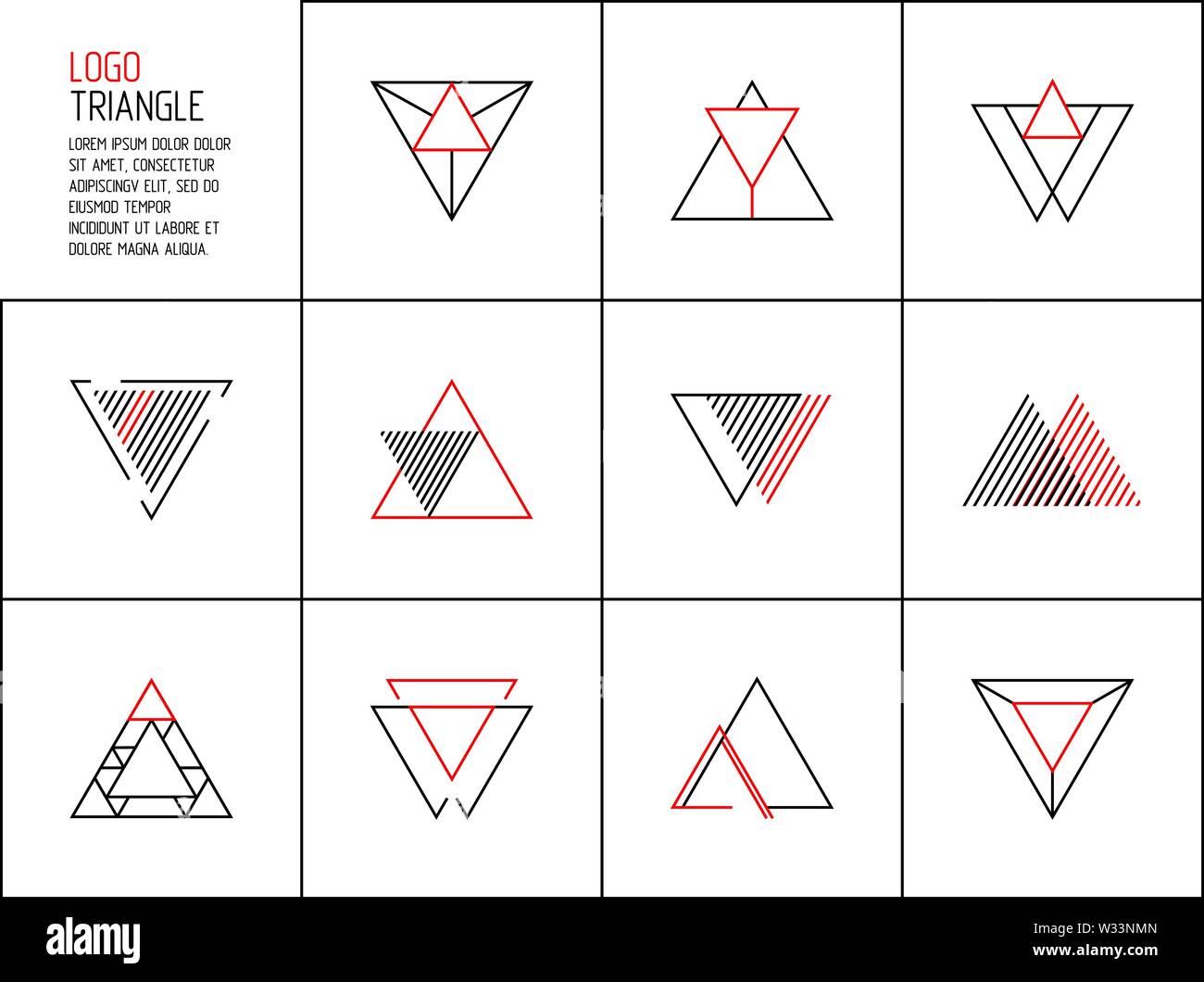 Set minimalistic trendy logos. Stylish vector line icon emblems for ...