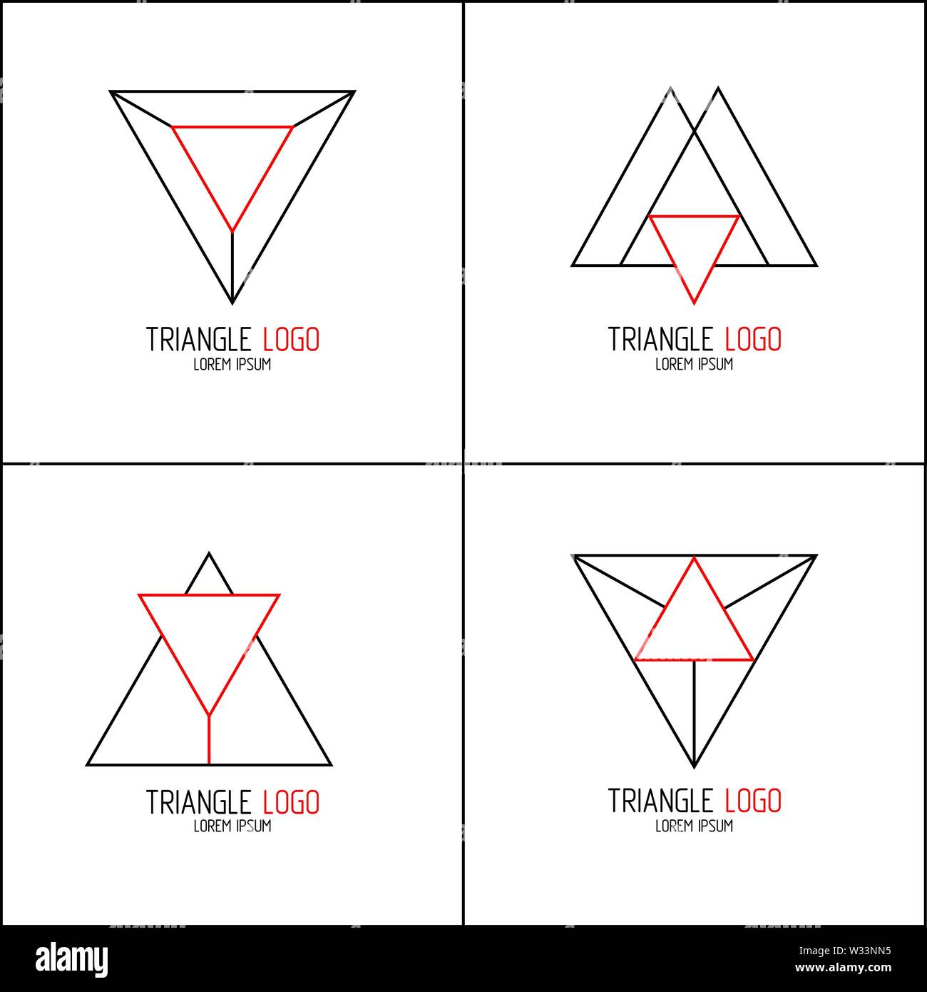 Set minimalistic trendy logos. Stylish vector line icon emblems for ...
