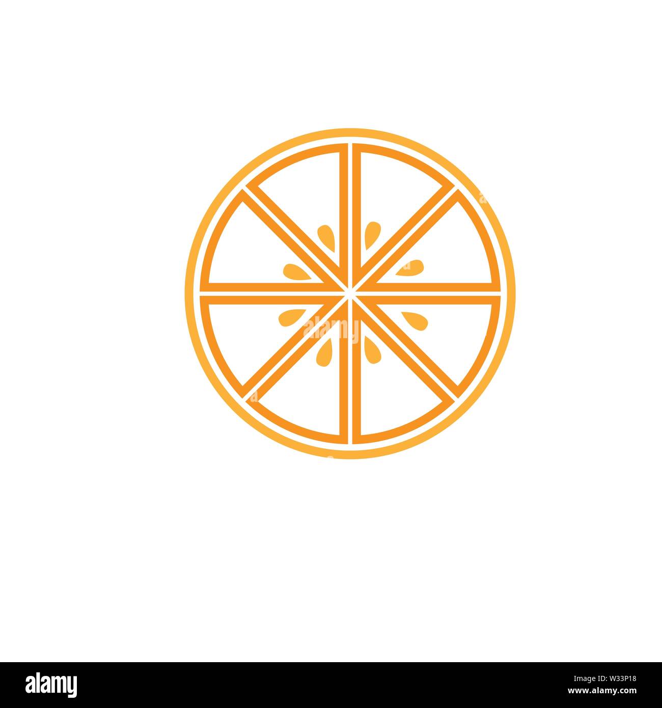 Orange fruit clip art graphic design template vector isolated Stock ...