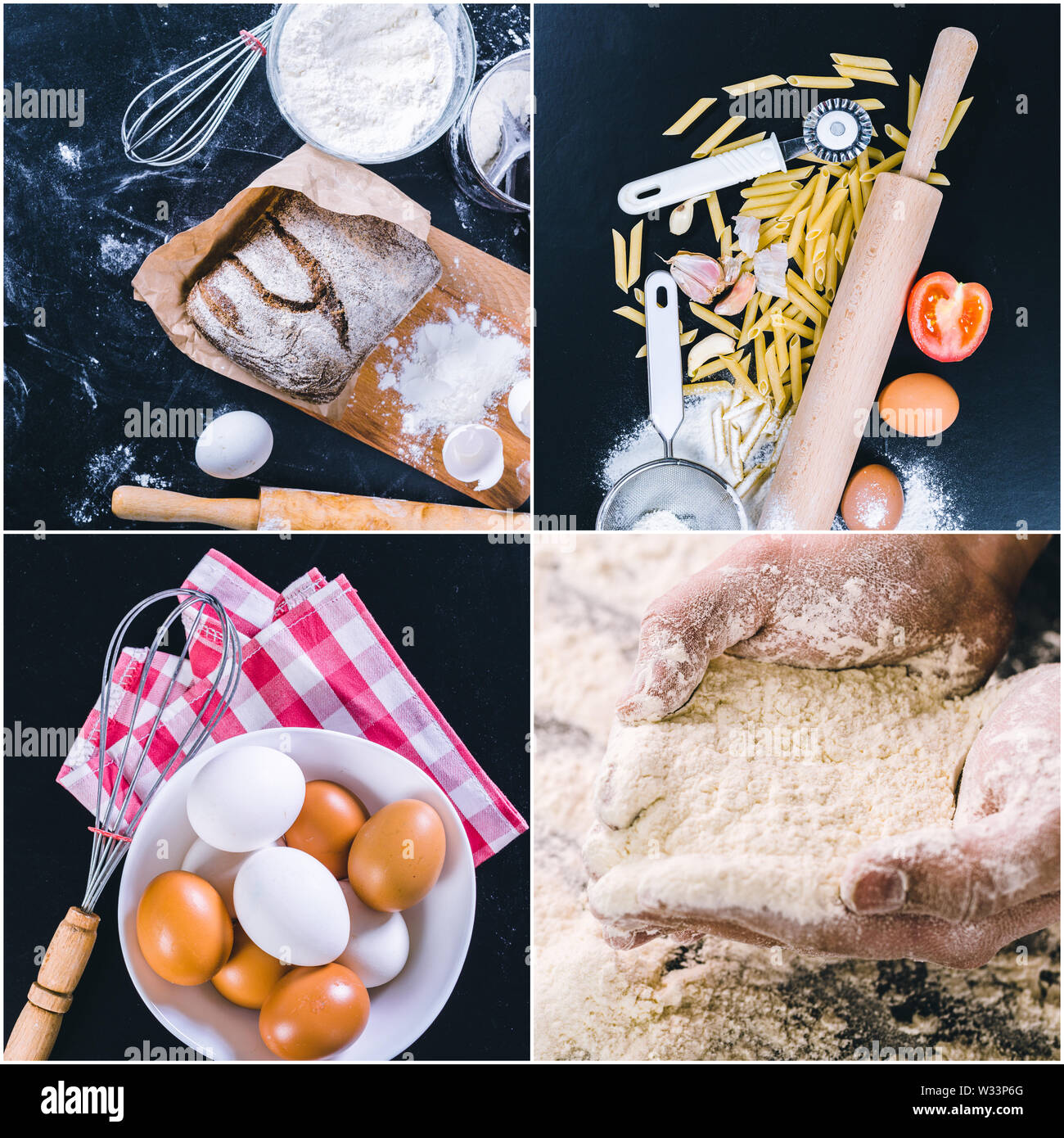 Beautiful pasta collage Stock Photo - Alamy