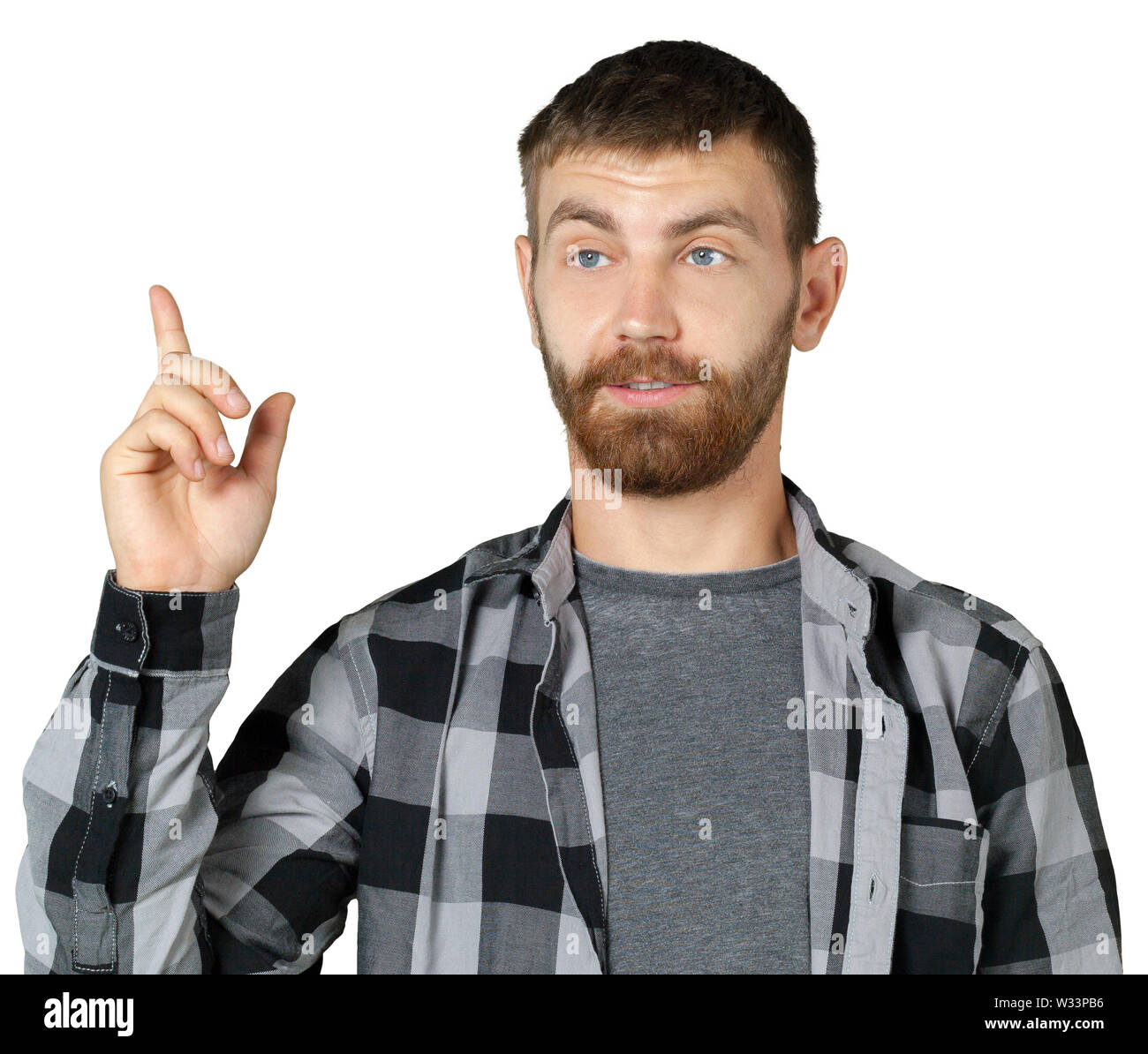 Portrait Of Handsome Mature Man Pointing Stock Photo - Alamy