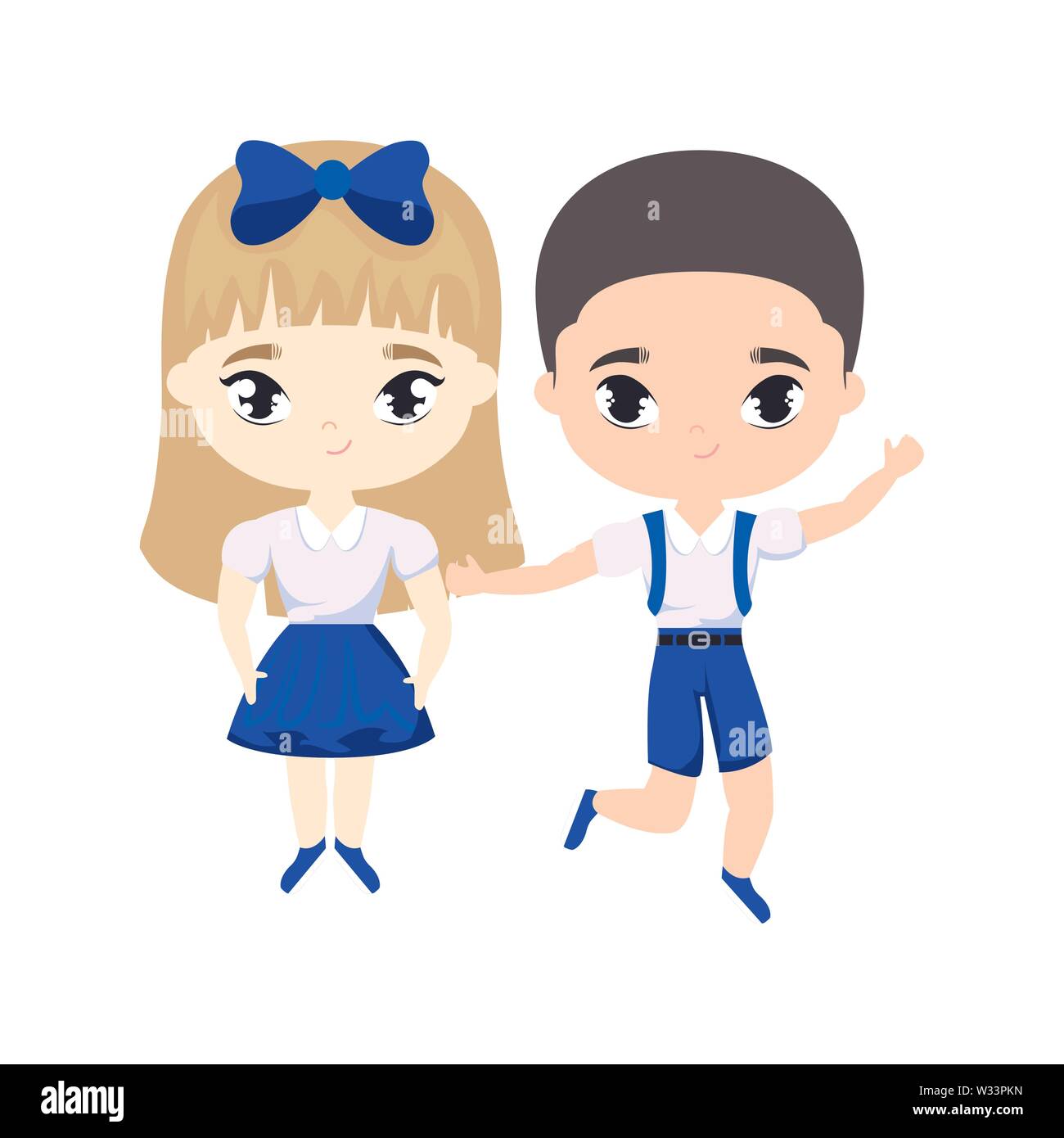 cute little students avatar character vector illustration design Stock ...