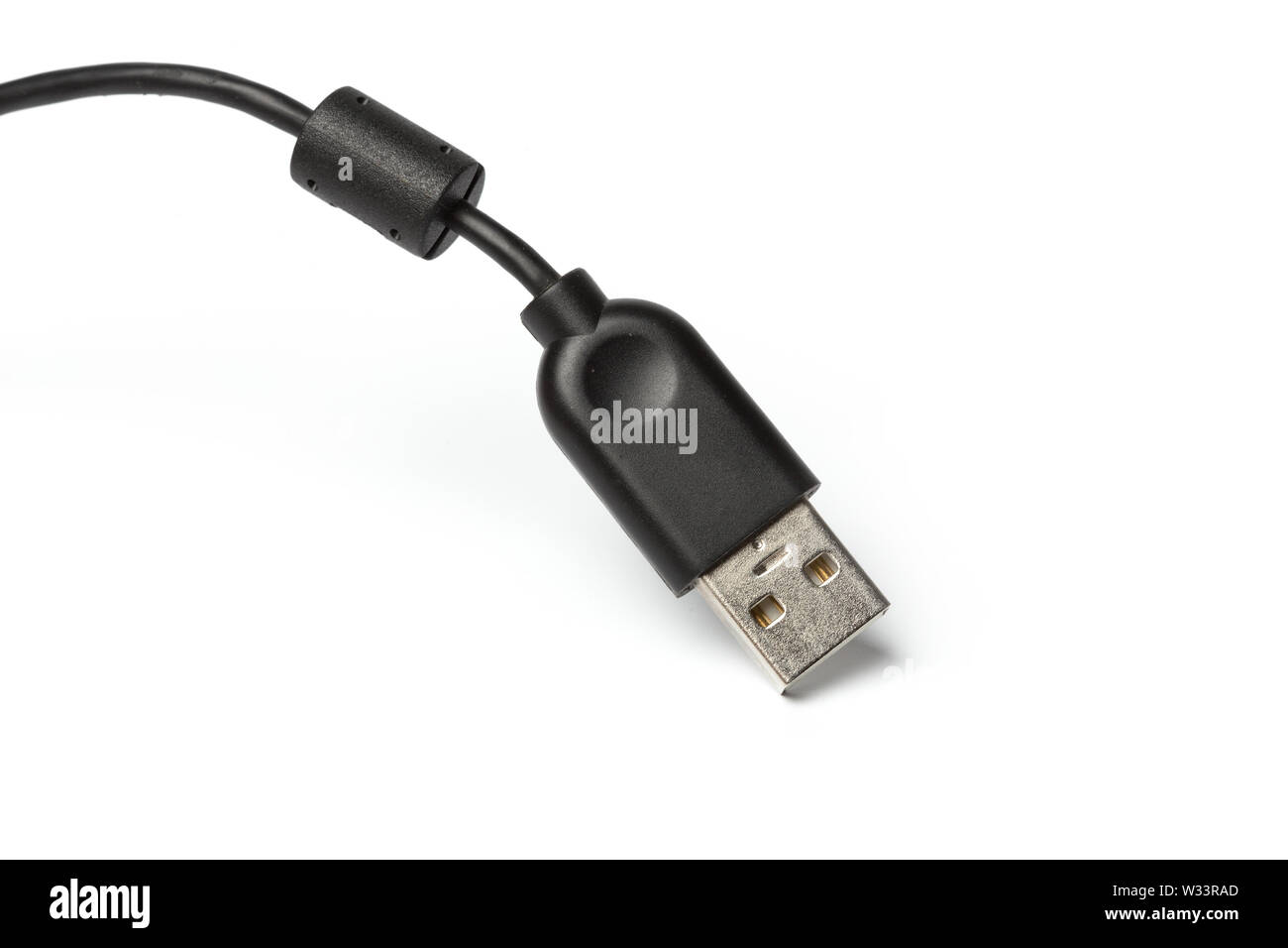 USB Cable Plug isolated on White Background Stock Photo - Alamy