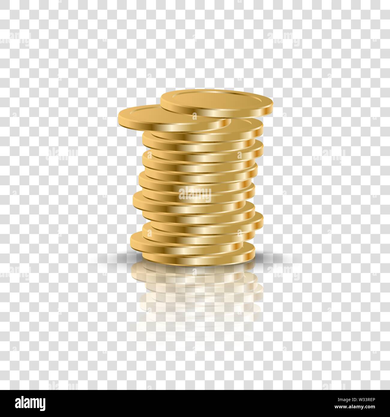 Euro coins transparent background Stock Vector Images - Alamy