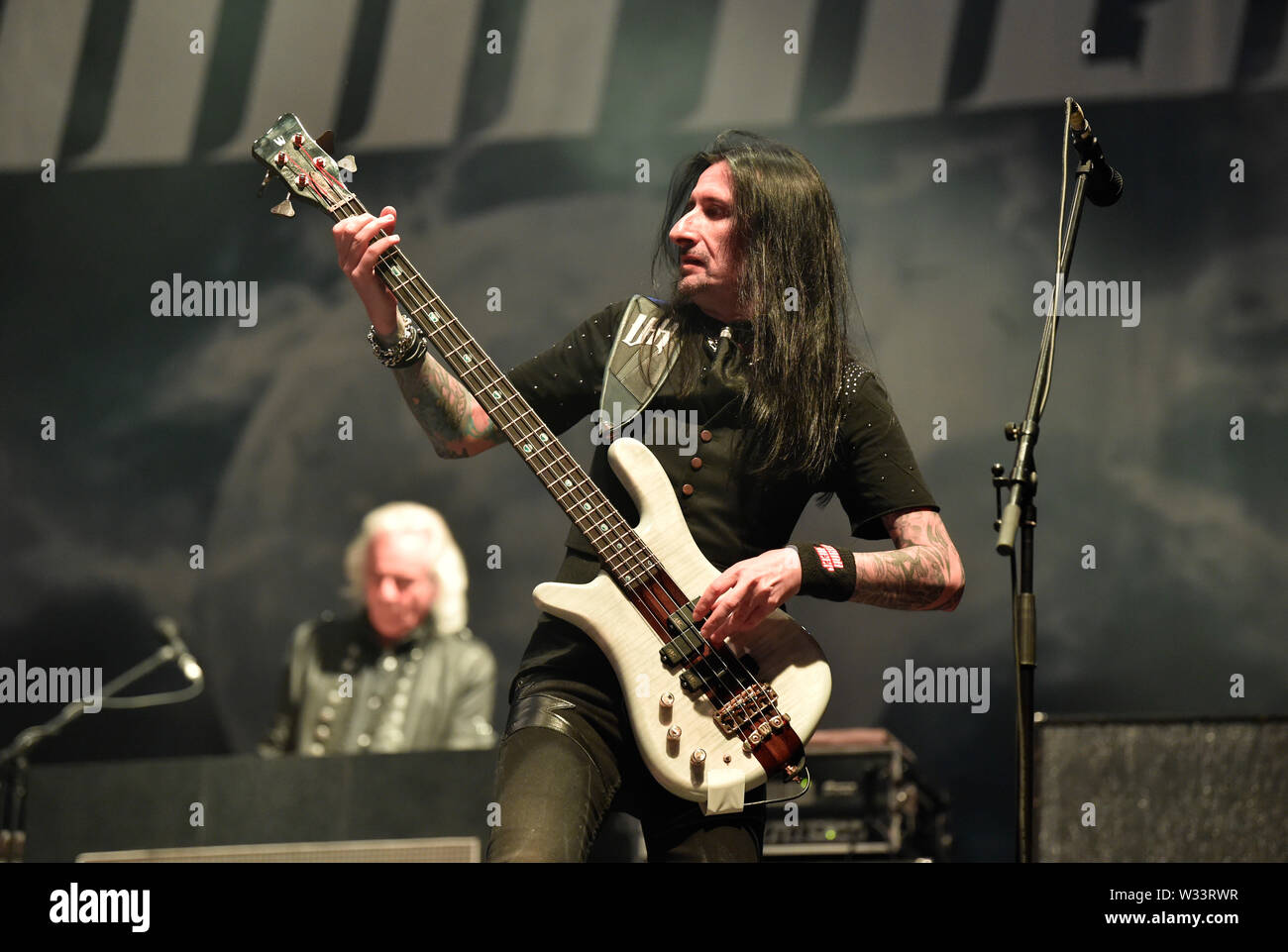 Musician Davey Rimmer of Uriah Heep performs during the international ...