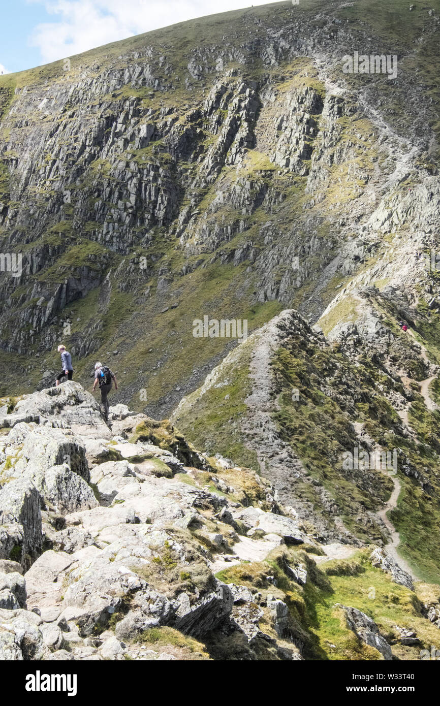 Helvellyn striding edge hiker hi-res stock photography and images - Alamy