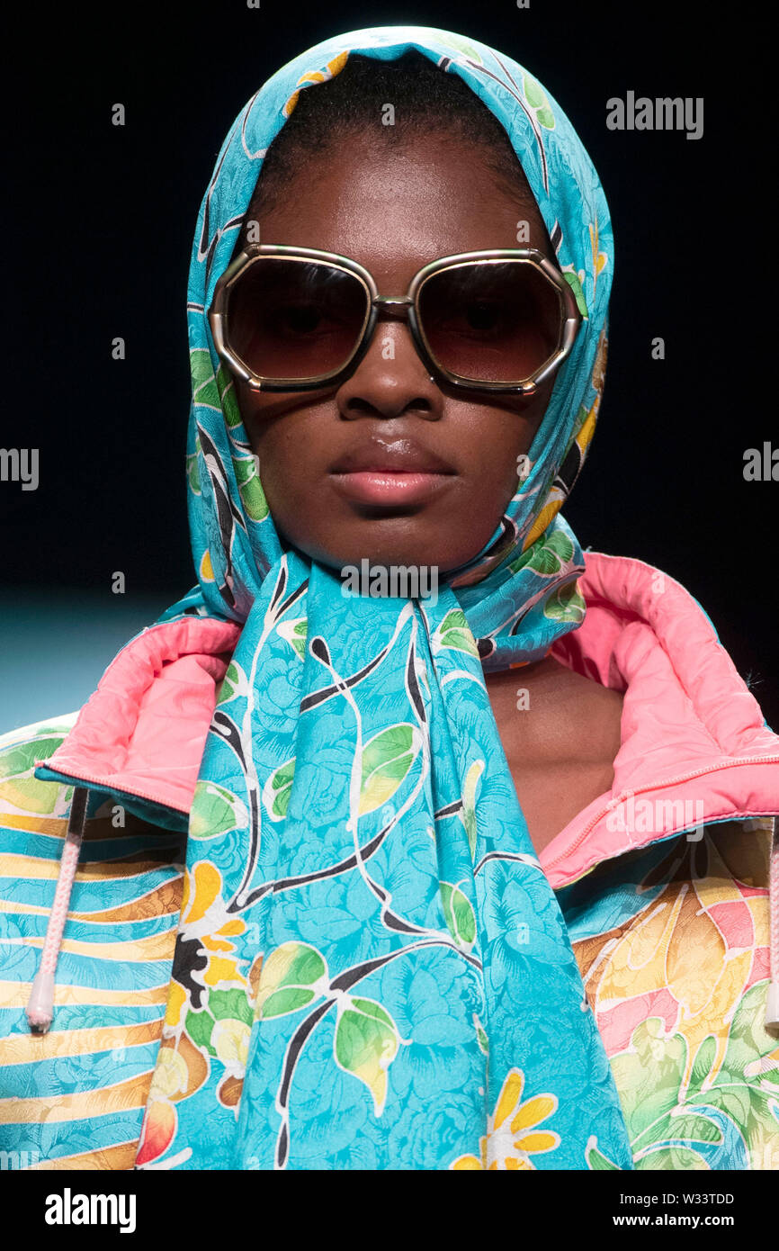 Model at the Maria Escote Fashion Show at the Mercedes-Benz Fashion ...