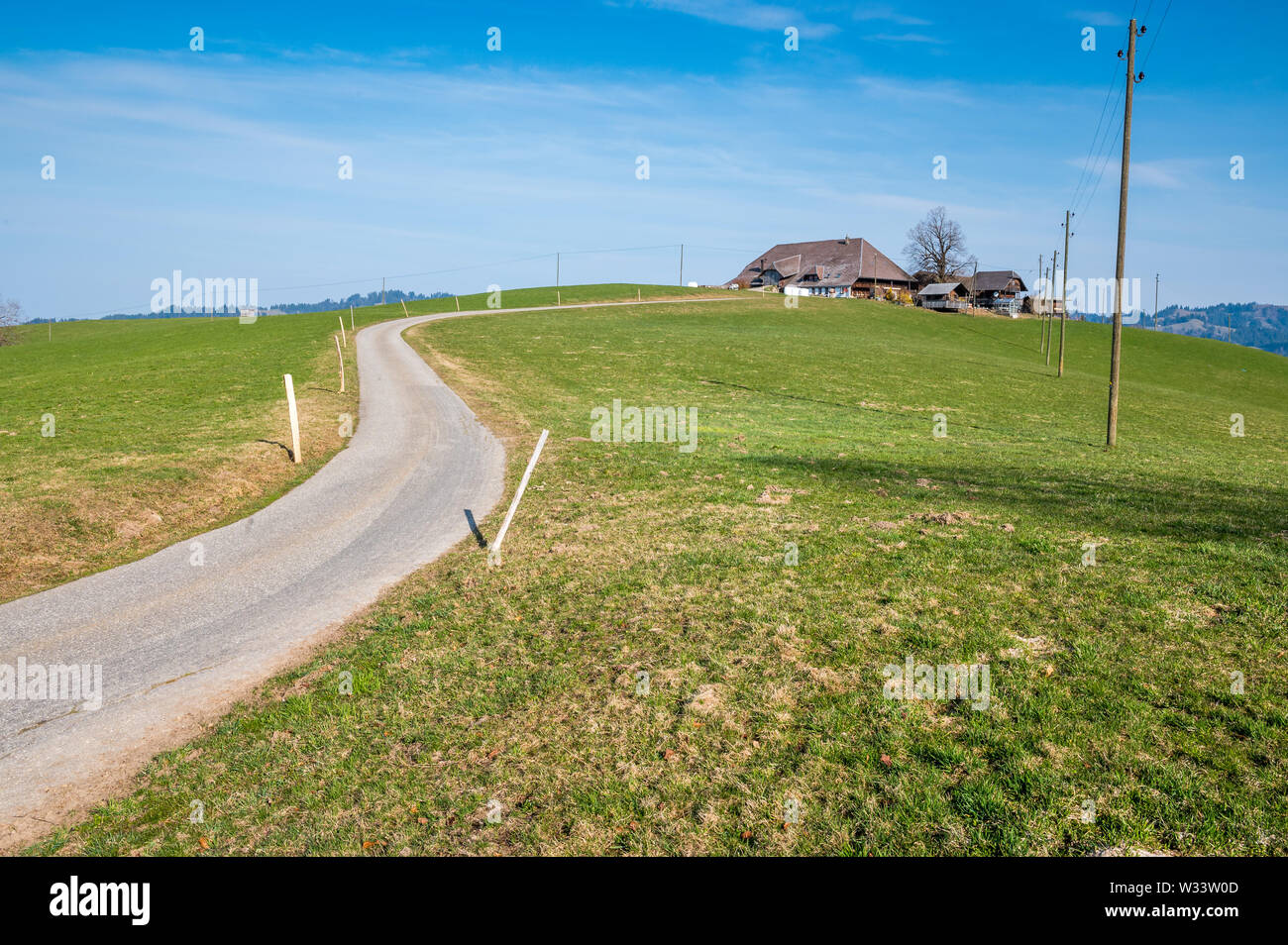 farm in Trub, Emmental Stock Photo - Alamy