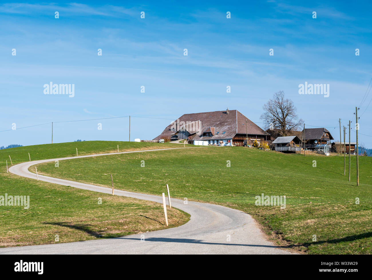 farm in Trub, Emmental Stock Photo - Alamy