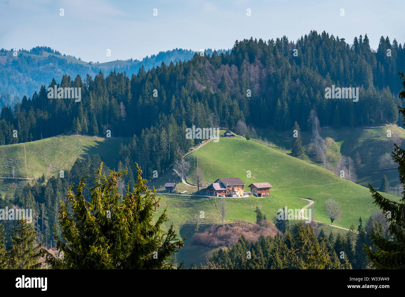farm in Trub, Emmental Stock Photo - Alamy